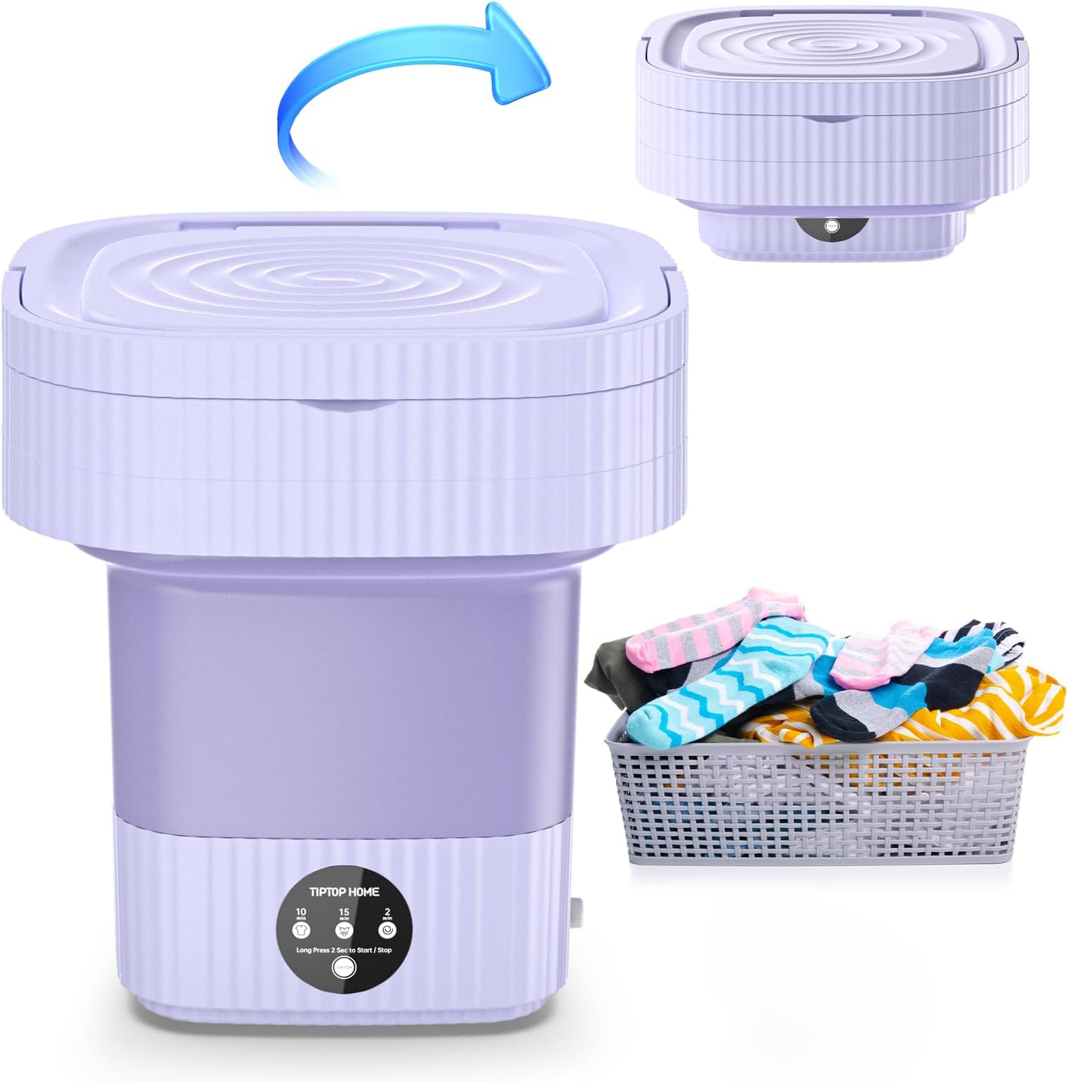 Portable Washing Machines, 10L Foldable Mini Washing Machine, Compact ...