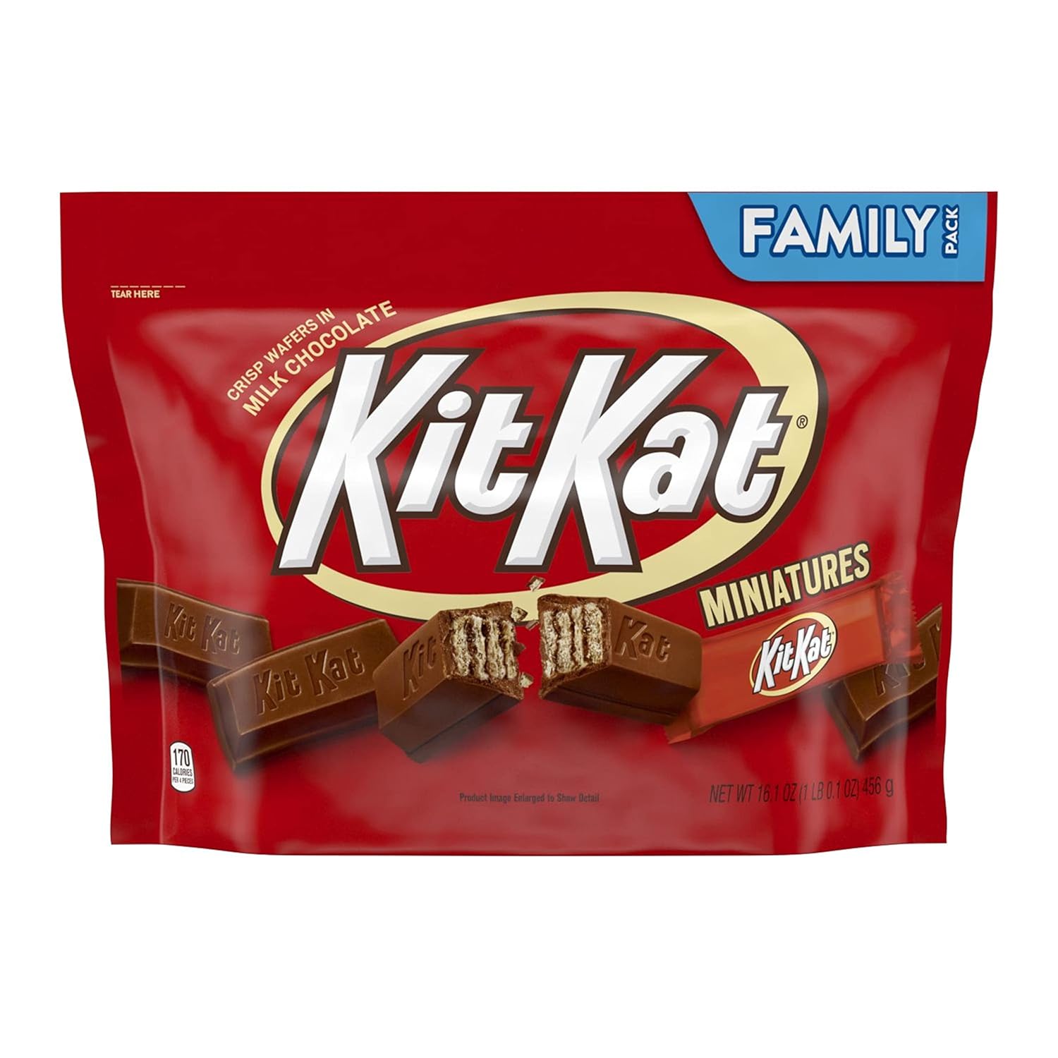 Amazon.com : KIT KAT Miniatures Milk Chocolate Wafer Candy Family Pack ...