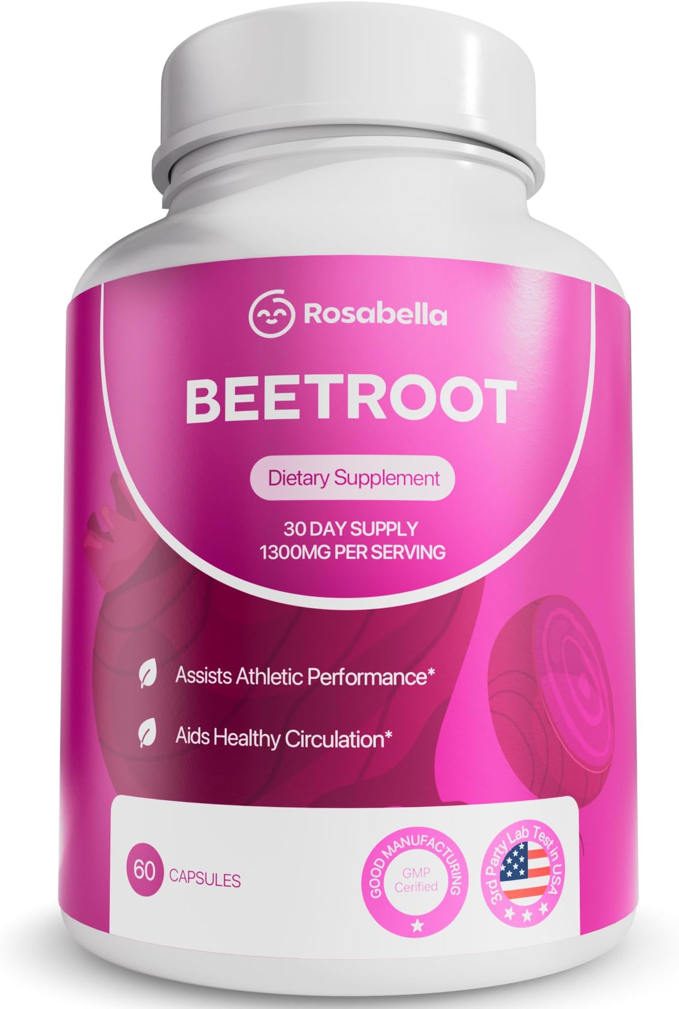 Amazon.com: Rosabella Organic Beet Root Capsules – 1300mg Beetroot ...