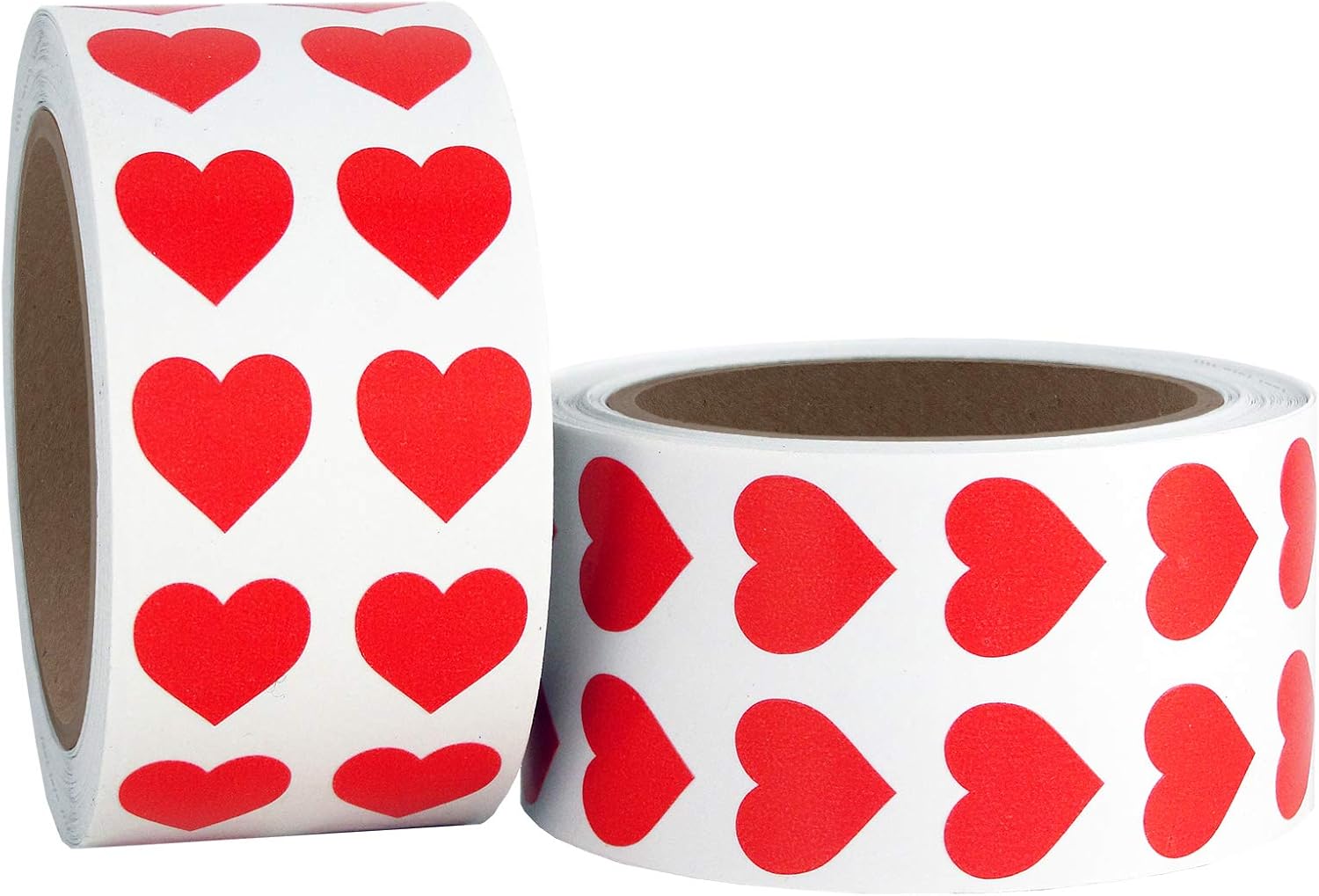 Red Heart Shaped Sticker Labels, 1/2" Diameter, 1000 per Roll, 2 Rolls ...