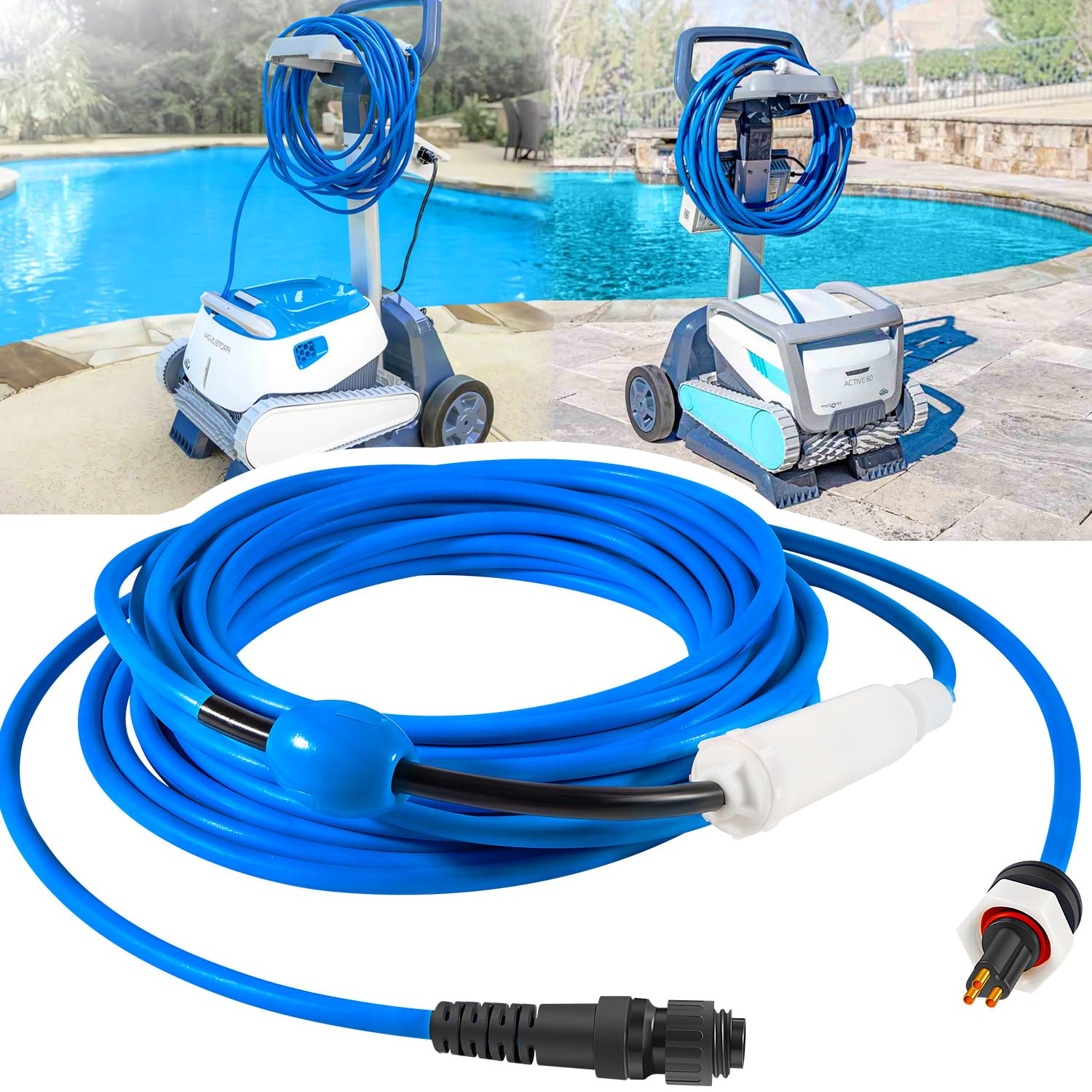 Amazon.com: 99958906-DIY 3-Wire 60FT Cable with Swivel for Tangle-Free ...