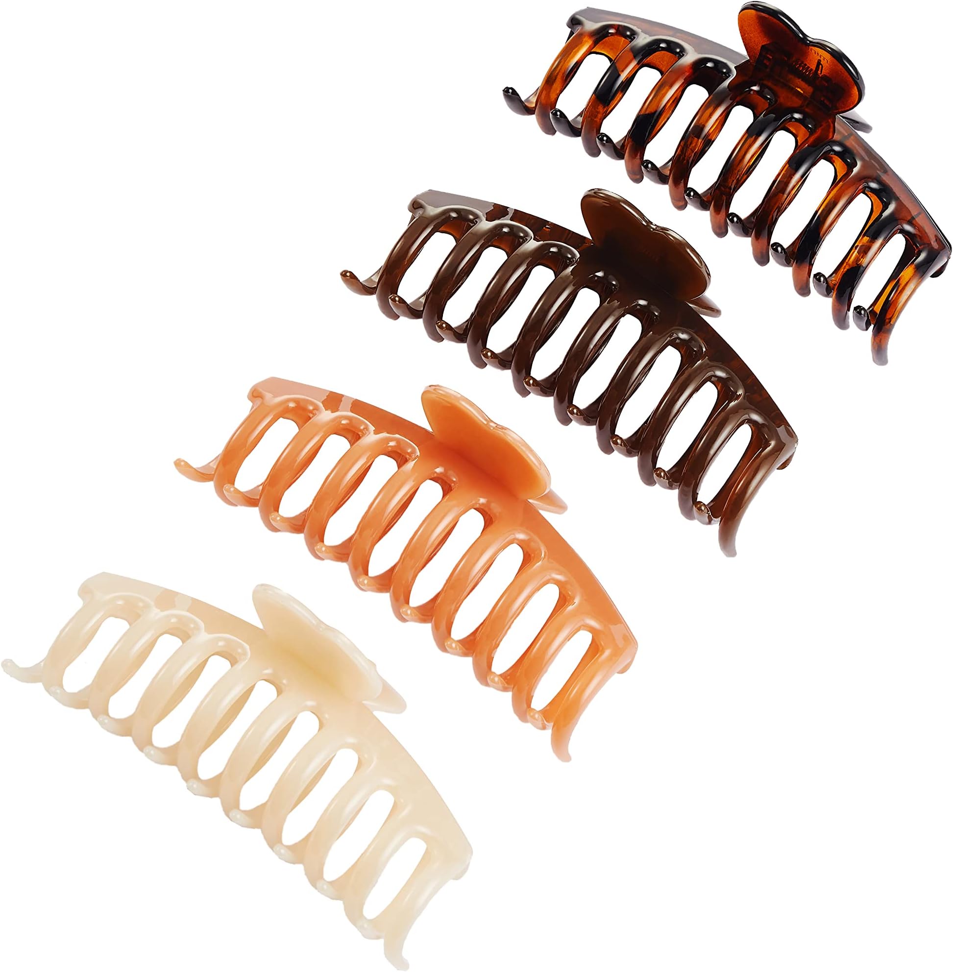 Amazon.com: 6 Pack 4.1 Inche Large Rectangle Hair Claw Clips Matte ...