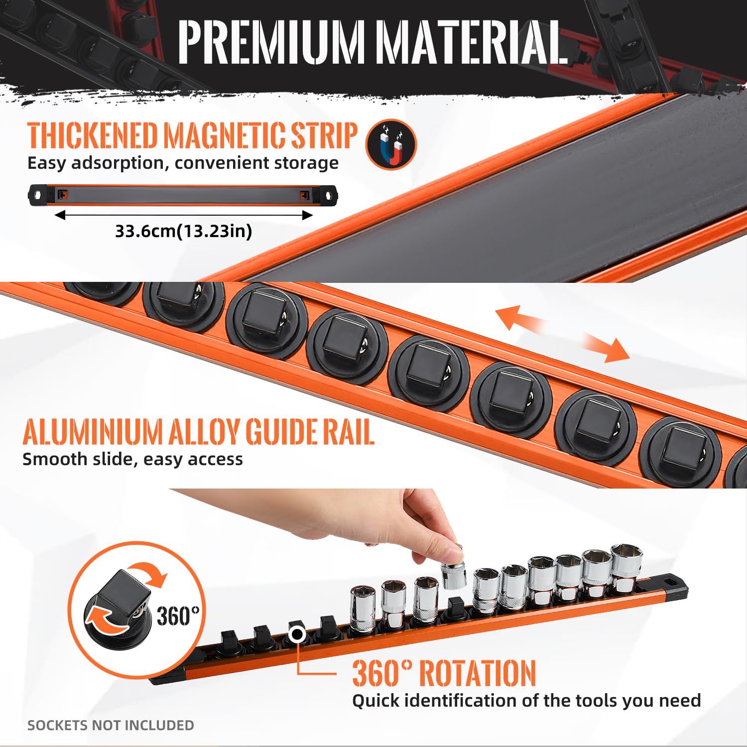 Snapklik.com : Reniteco Magnetic Socket Organizer, 3-Piece Heavty Duty ...