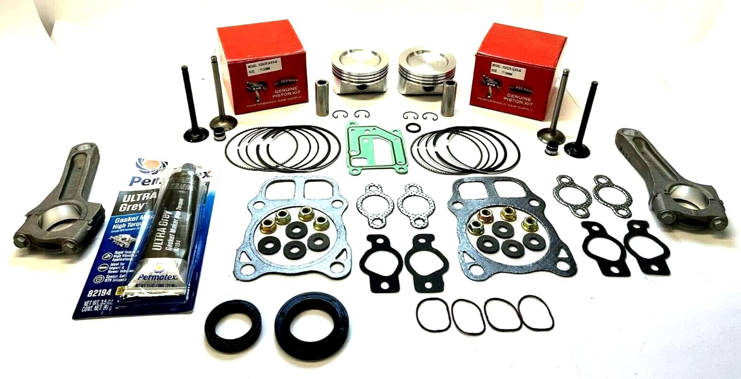 Amazon.com: Overhaul Kit Pistons with Rings, Gasket Set, Crankcase ...