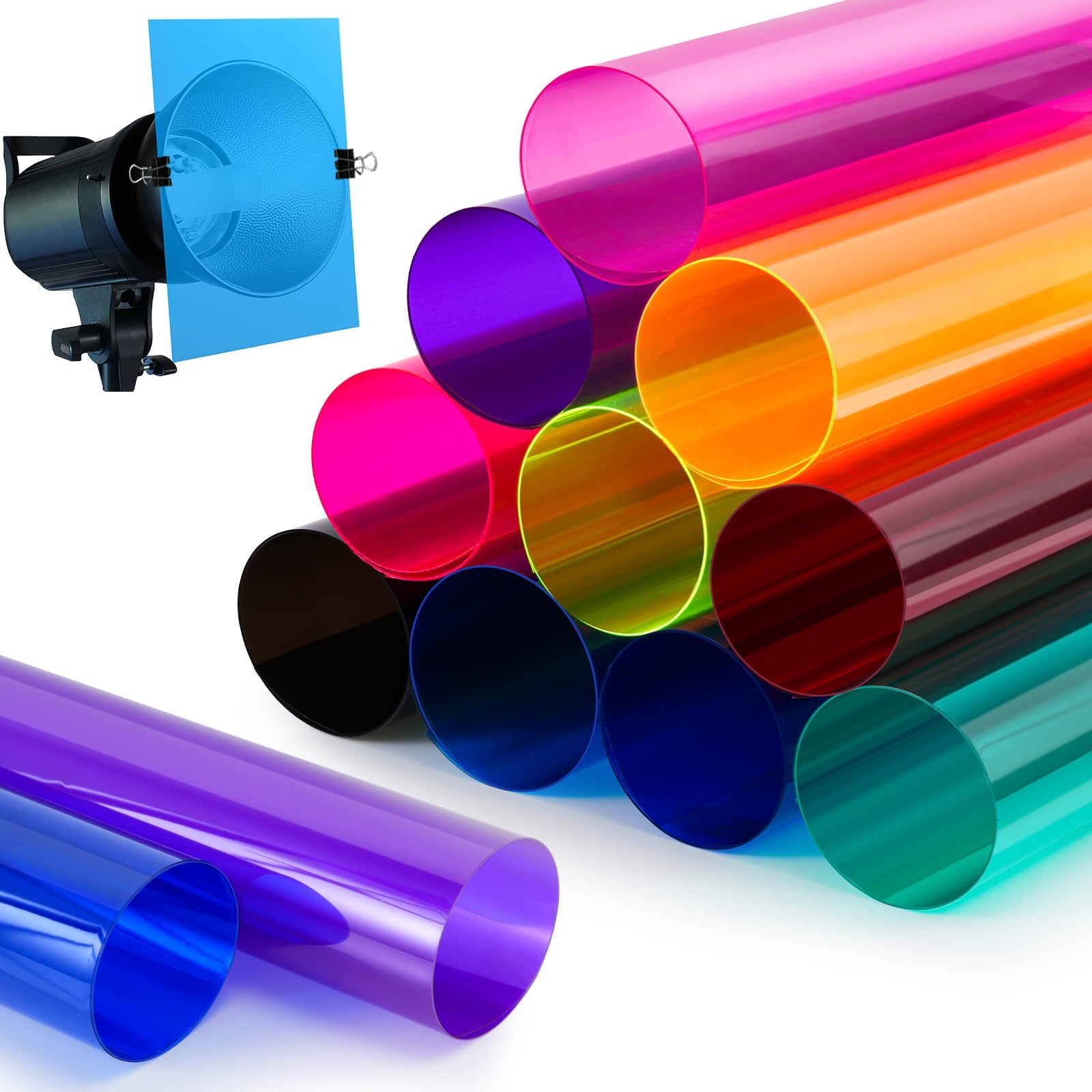 Amazon.com : SAKOLLA 16 Pack Color Correction Gel Light Filter ...