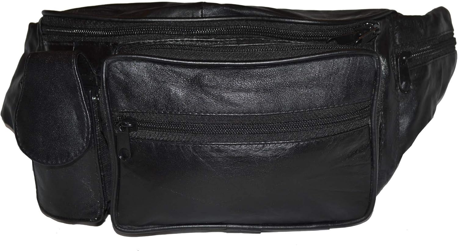 Amazon.com | Leatherboss Fanny Pack with Water Bottle Holder - Black ...