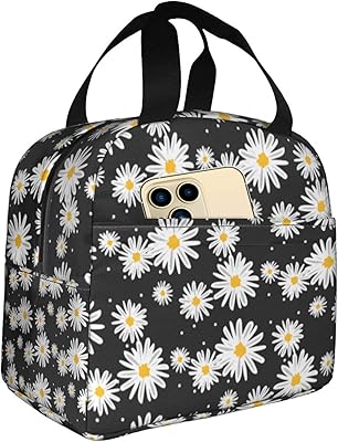 Amazon.com: KBBMFEU Daisy Lunch Bag Insulated Daisy Lunch Box For Women ...
