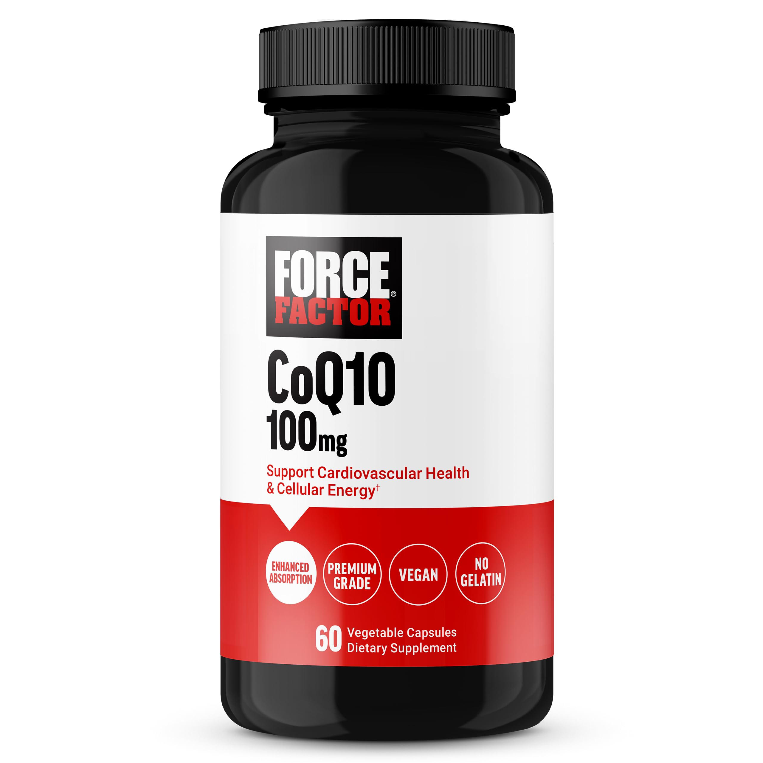 Amazon.com: FORCE FACTOR CoQ10 100mg, Coenzyme Q10 Heart Health Supplement with Enhanced ...