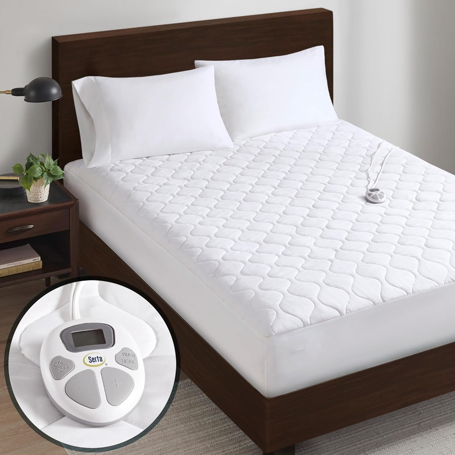 Amazon.com: Serta Heated Mattress Pad Full Size - Electric Mattress Pad ...