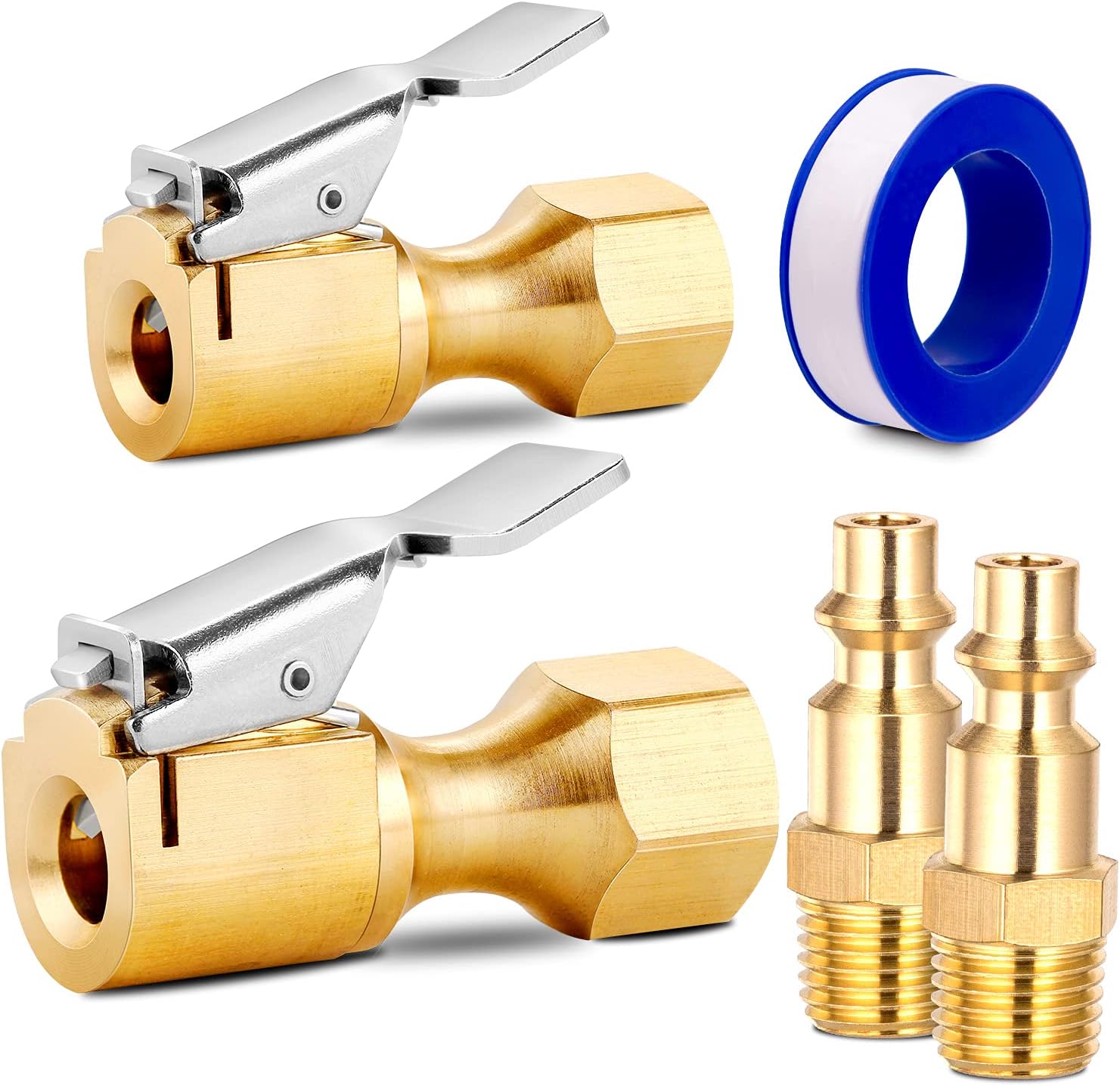 Amazon.com: 2-Way Connection Portable Air Chuck Set, 2 Pack 1/4 In FNPT ...