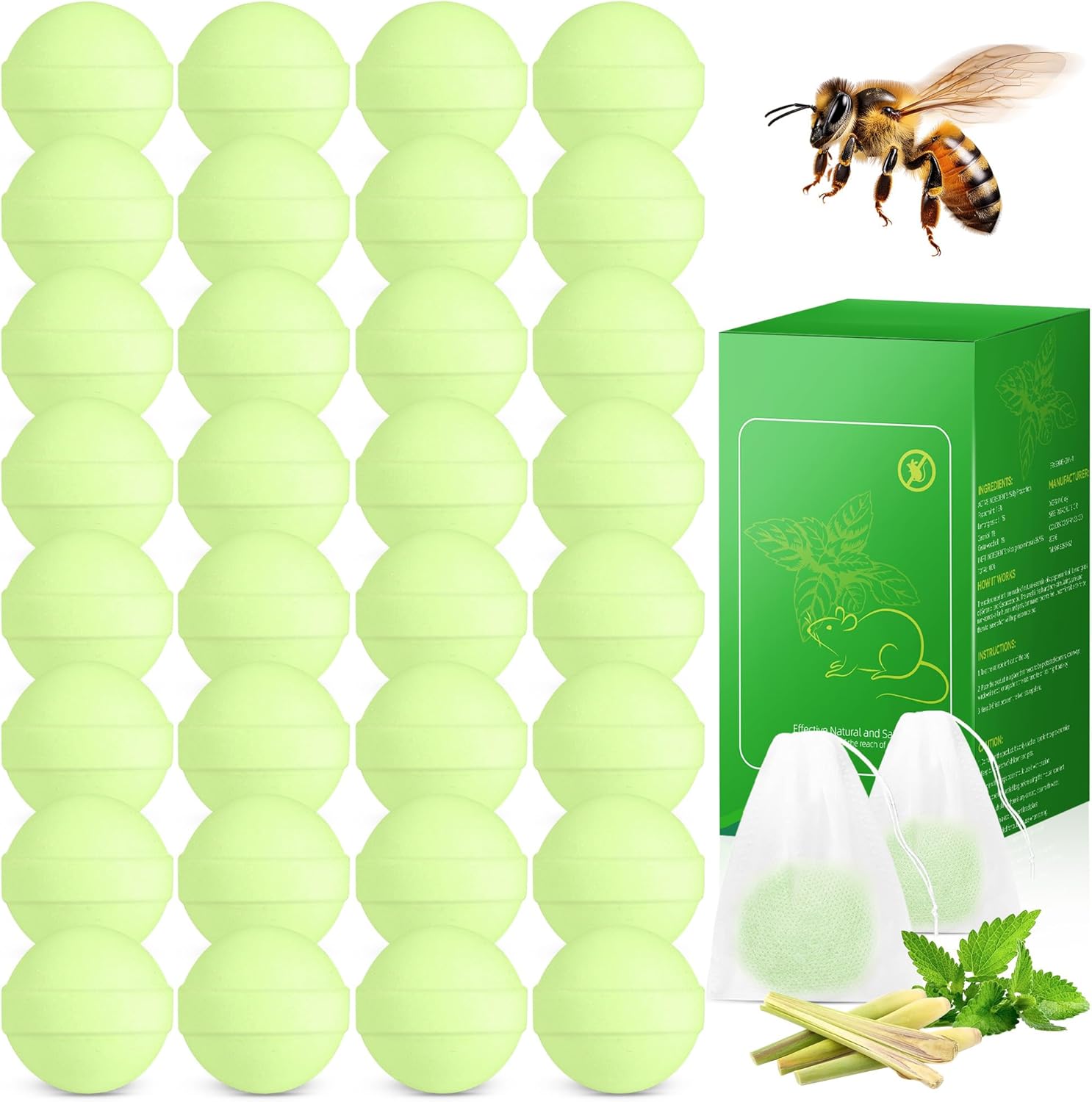 Amazon.com: 36 Pack Extra Strength Peppermint Oil to Repel Waps and ...