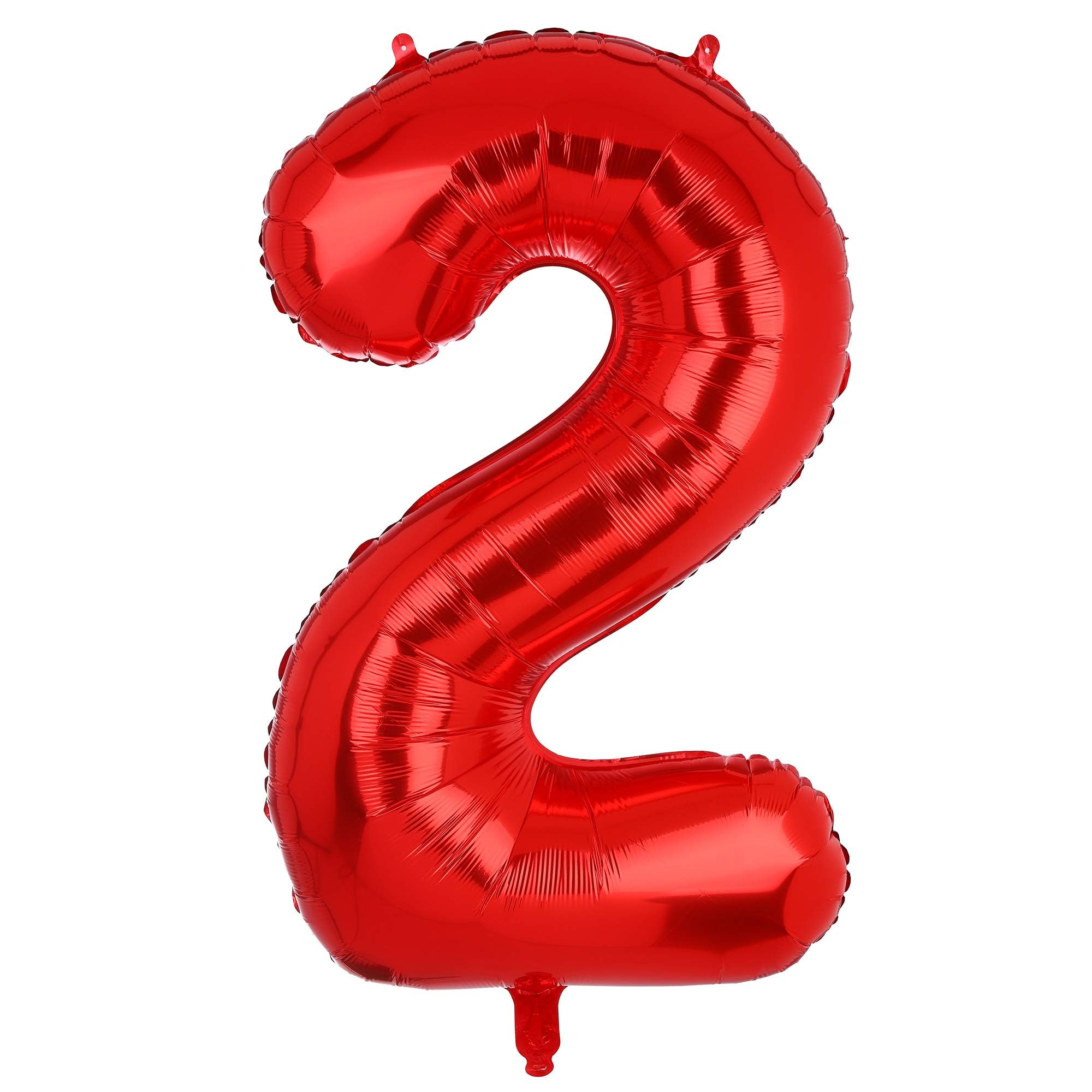 Snapklik.com : 40 Inch 2 Red Number Balloons Mylar Foil Helium Digital ...