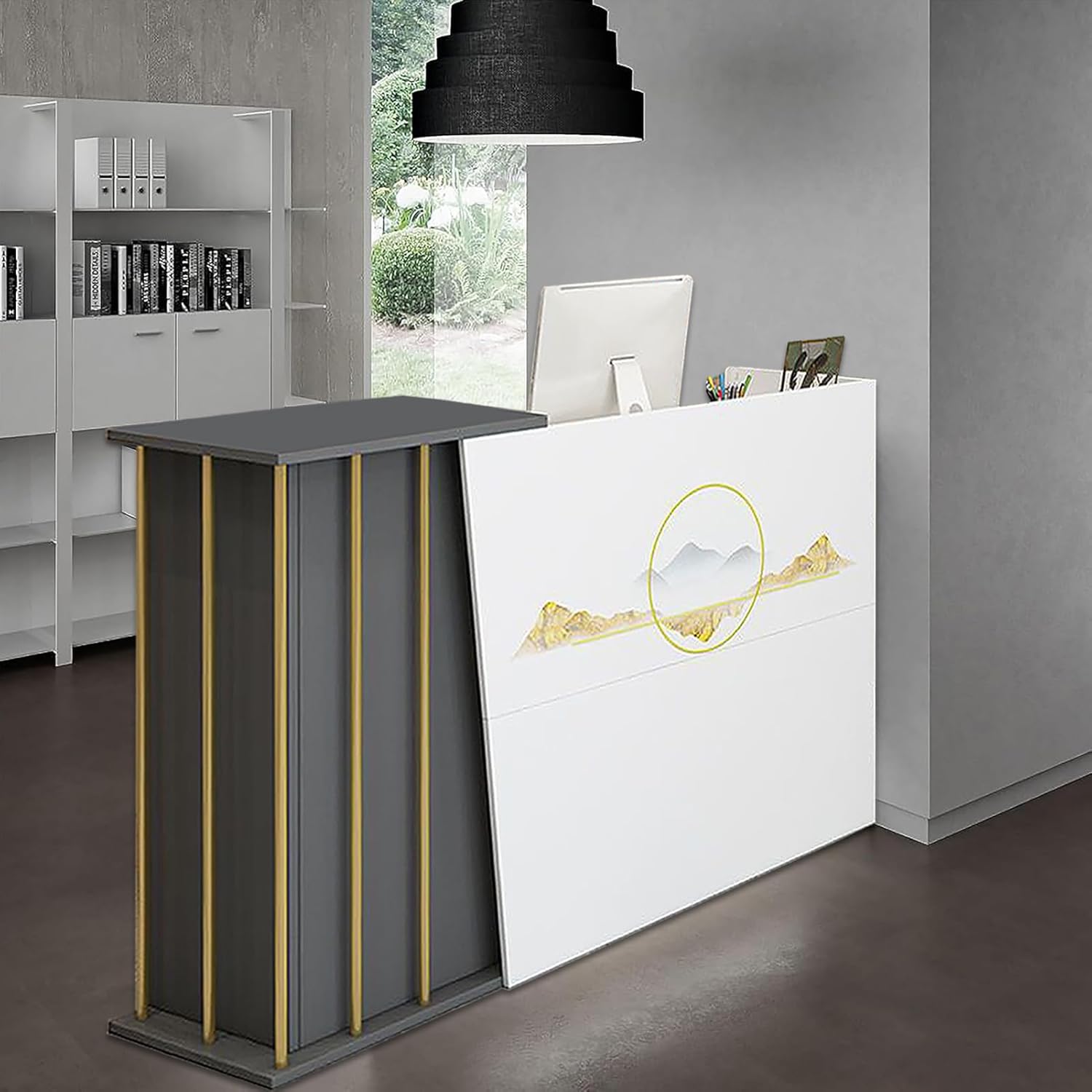 Amazon.com: Reception Desk Counter Desk Checkout and Retail, Front Desk ...