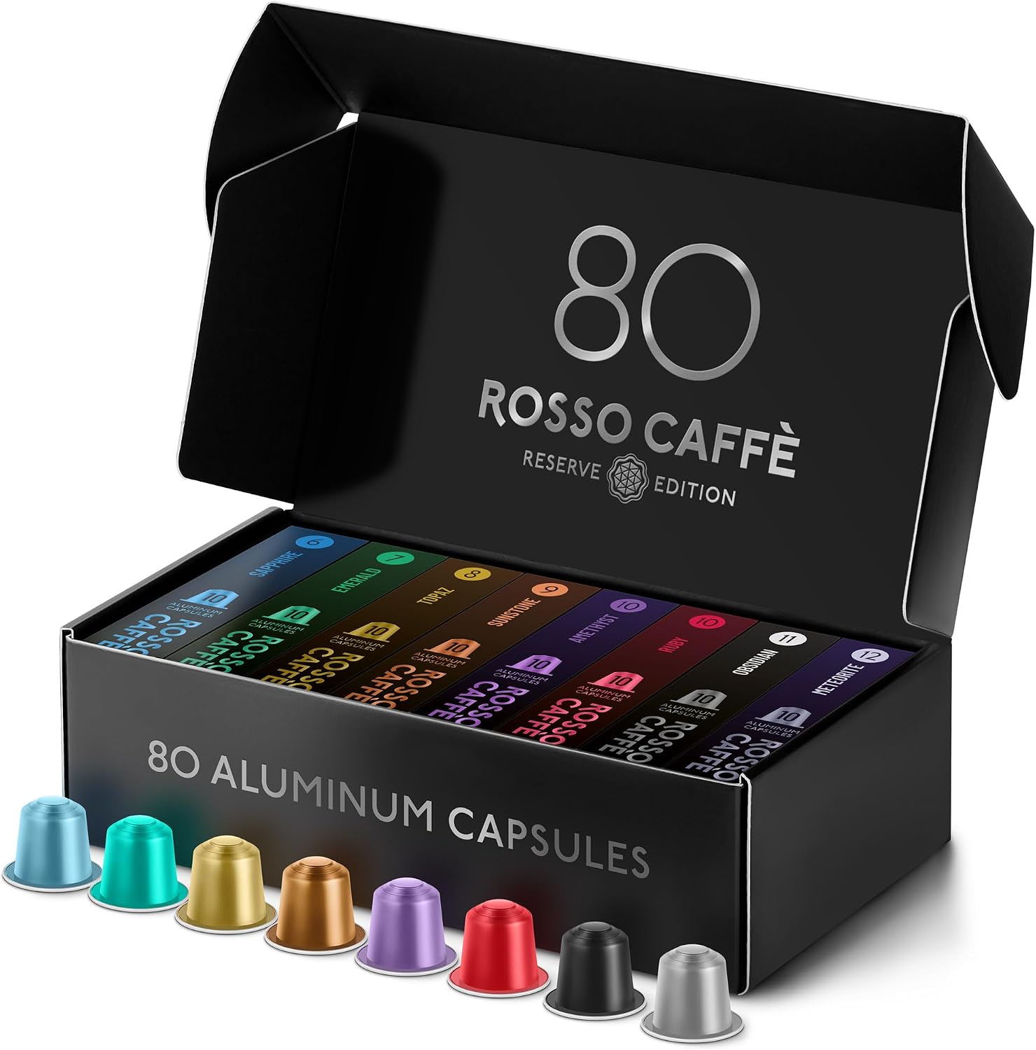 ROSSO CAFFÈ - 'Édition de Réserve' 80 Capsules de Café Compatibles ...