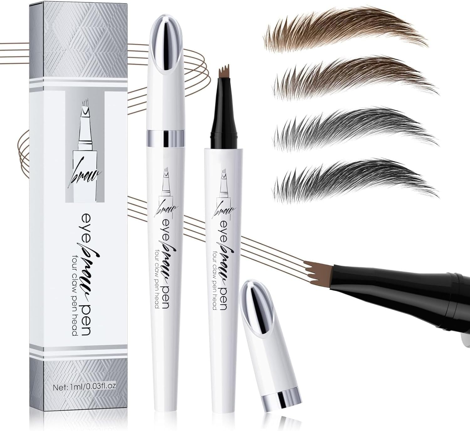 2024 New Magic Waterproof Eyebrow Pencil, 3D Micro Eyebrow Pencil with ...