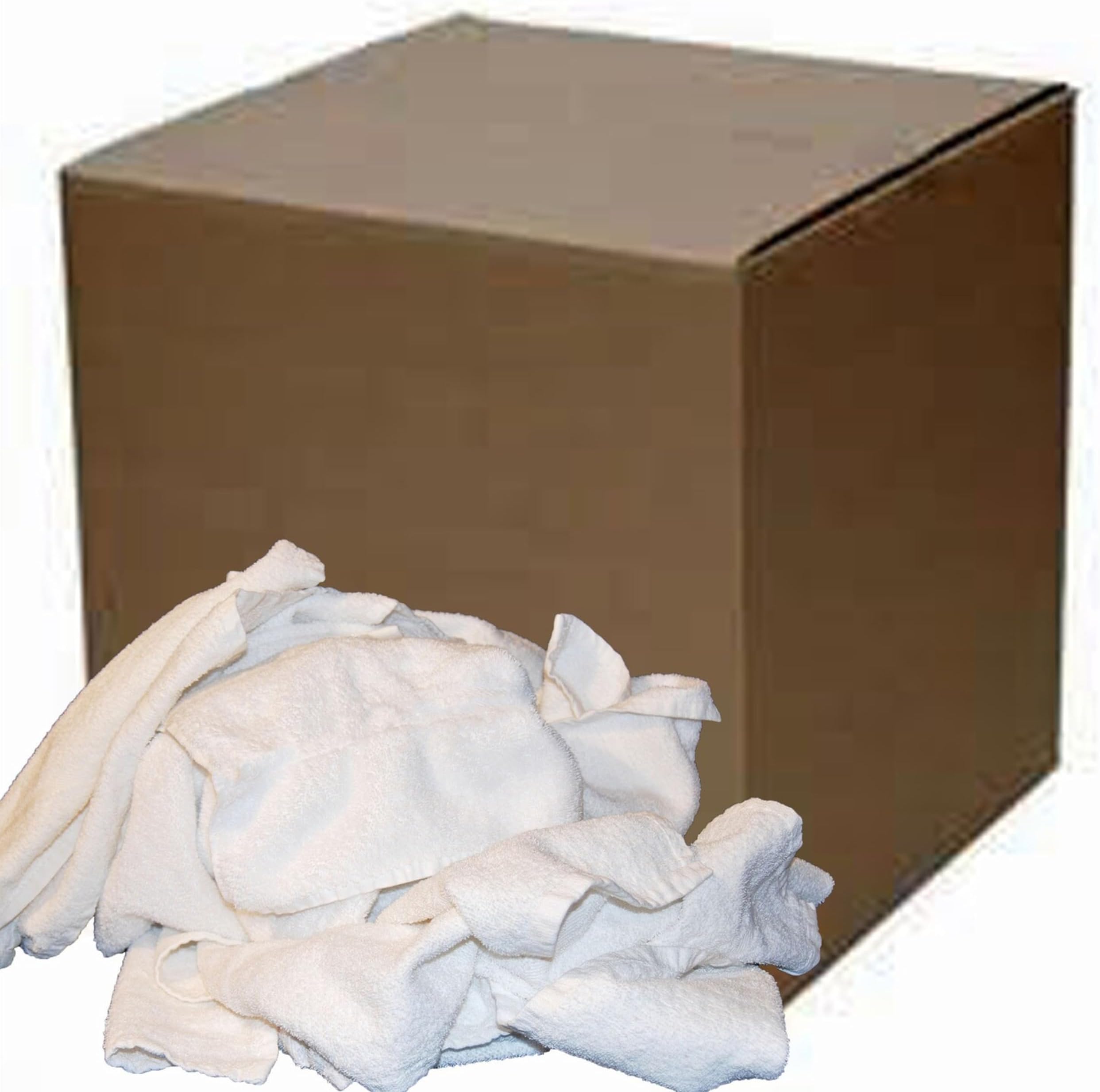 Amazon.com: Burdisco 50 Lb. Box of White Cotton Terry Cleaning/Shop ...