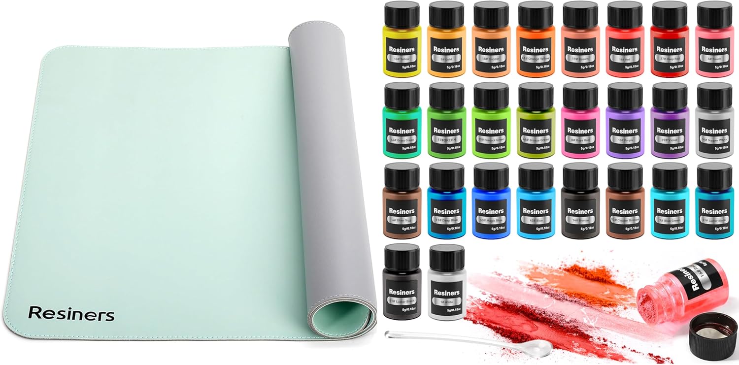 Amazon.com: Resiners Extra Large Leather Craft Mat & Mica Powder for ...