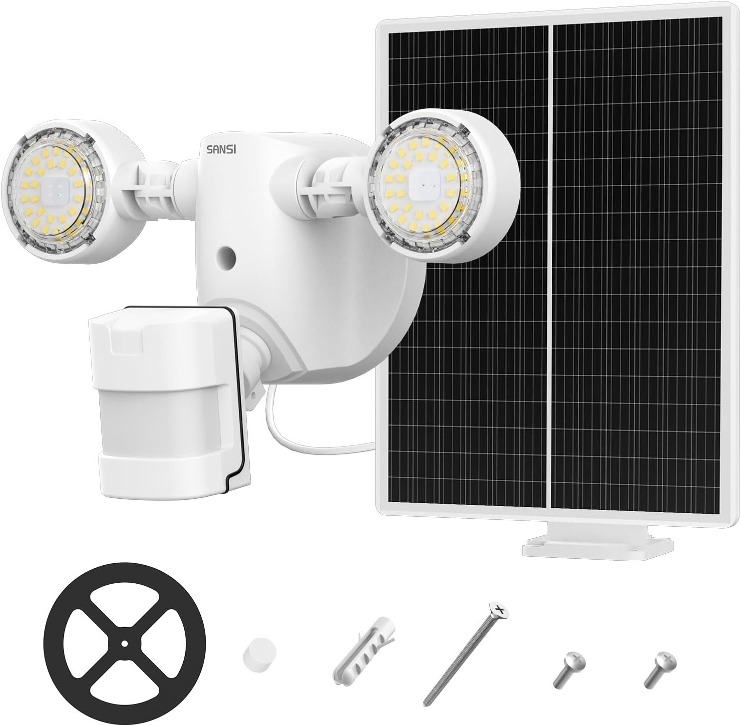 SANSI Outdoor Solar Flood Light, 500LM Motion Sensor Flood Light with 2 ...