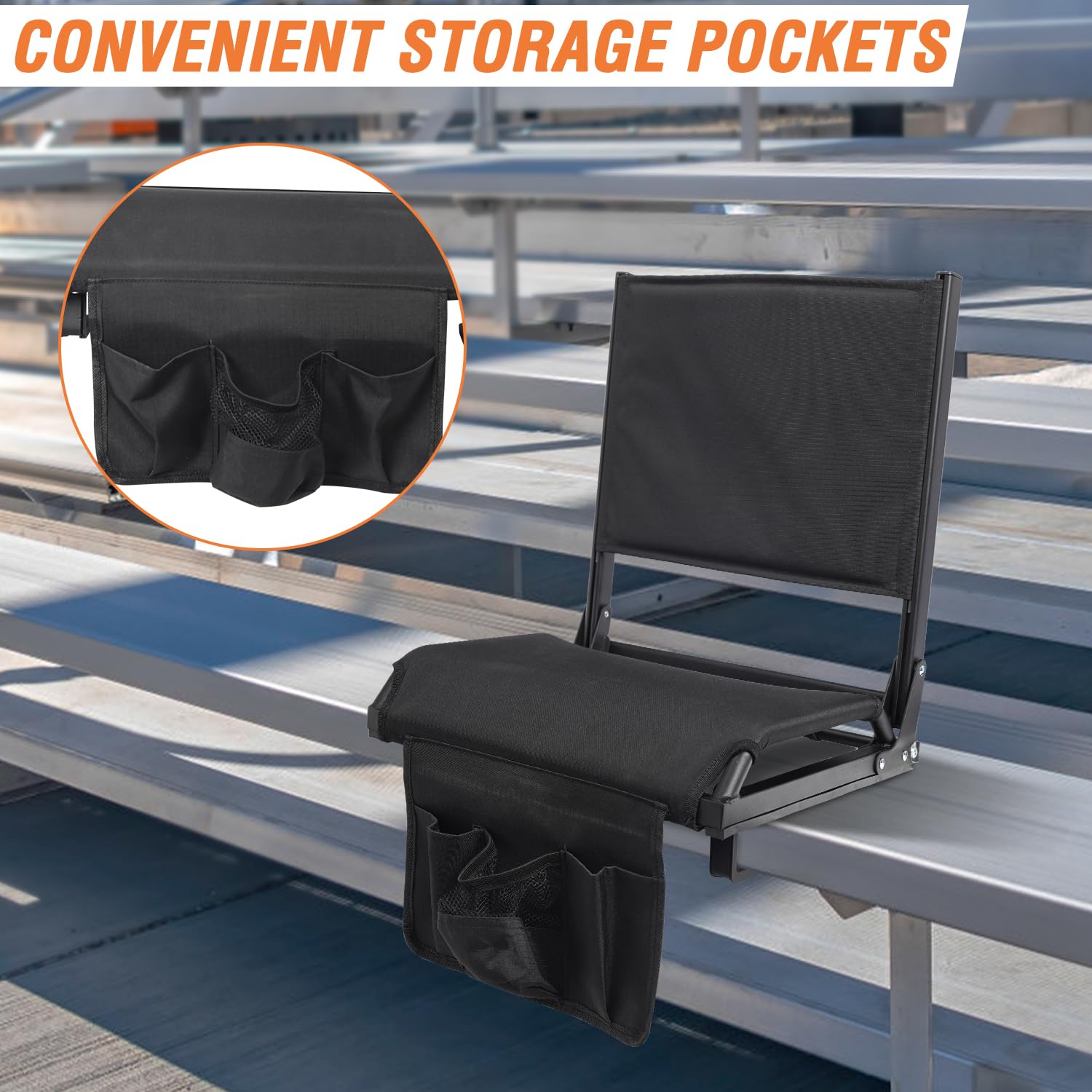Stadium Seats for Bleachers with Back Support, Bleacher Seats with ...