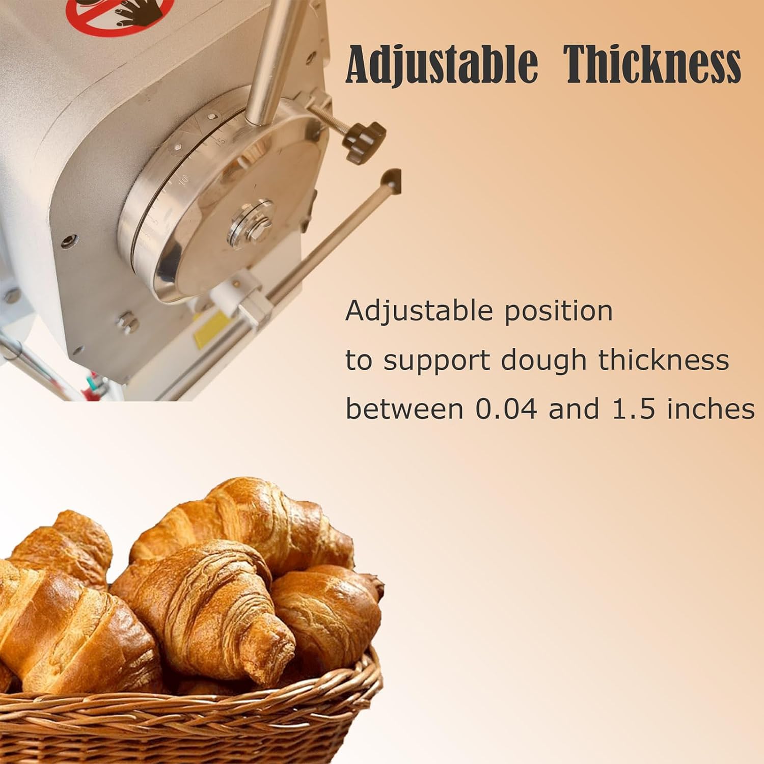 INTBUYING Dough Sheeter Machine 20in Reversible Puff Pastry Roller ...