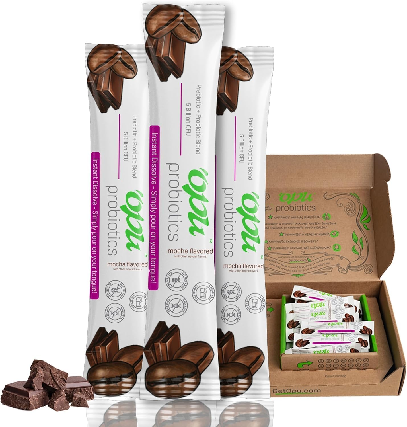 Amazon.com: 'Opu Probiotics Mocha Instant-Dissolve - One Month Supply ...