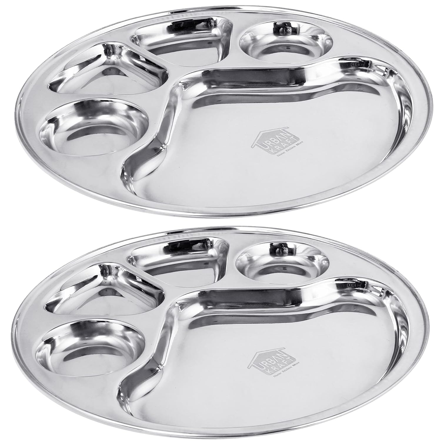 Buy 5in1 Stainless Steel Plates With Compartments / Bhojan Thali ...