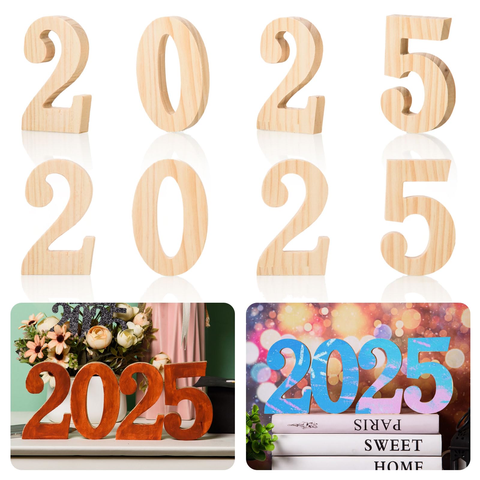 Snapklik.com : AWIZOM 12 Pcs 2025 Wooden Cutouts Graduation Decorations ...