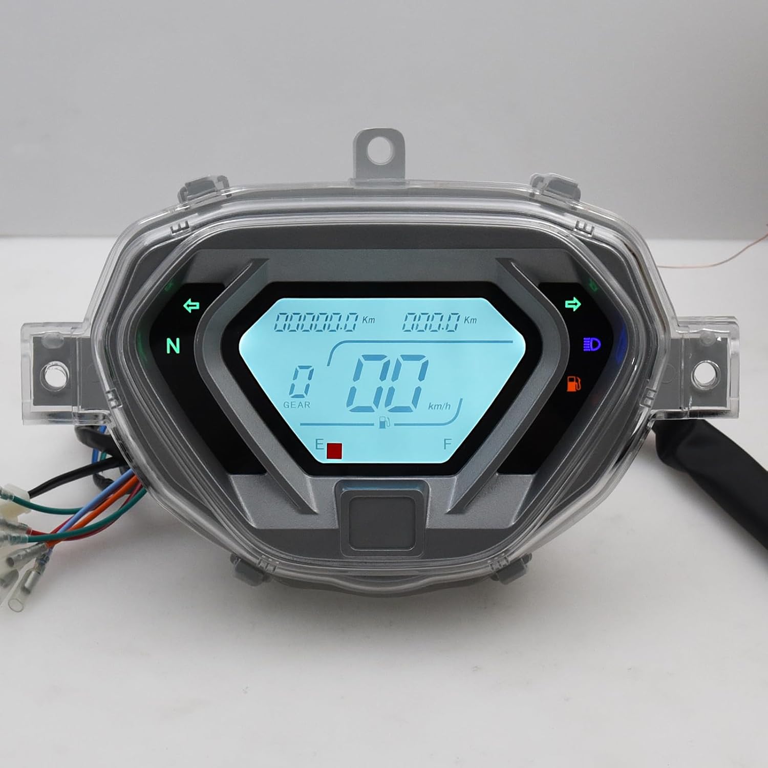 KAOLALI Motorcycle Digital Speedometer Meter 7 Colors Backlight for ...