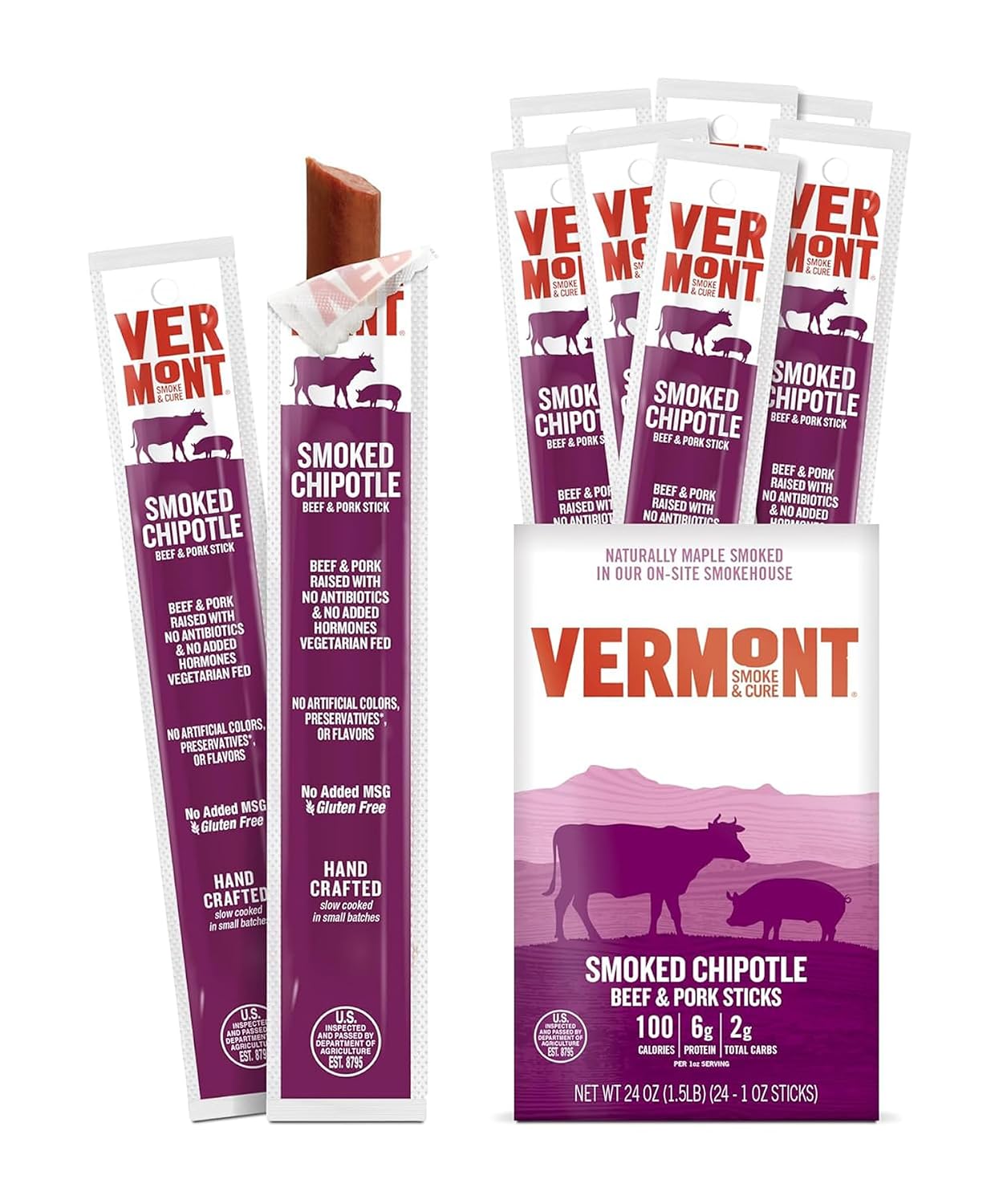 Amazon.com: Snack Sticks by Vermont Smoke & Cure – Smoked Chipotle ...