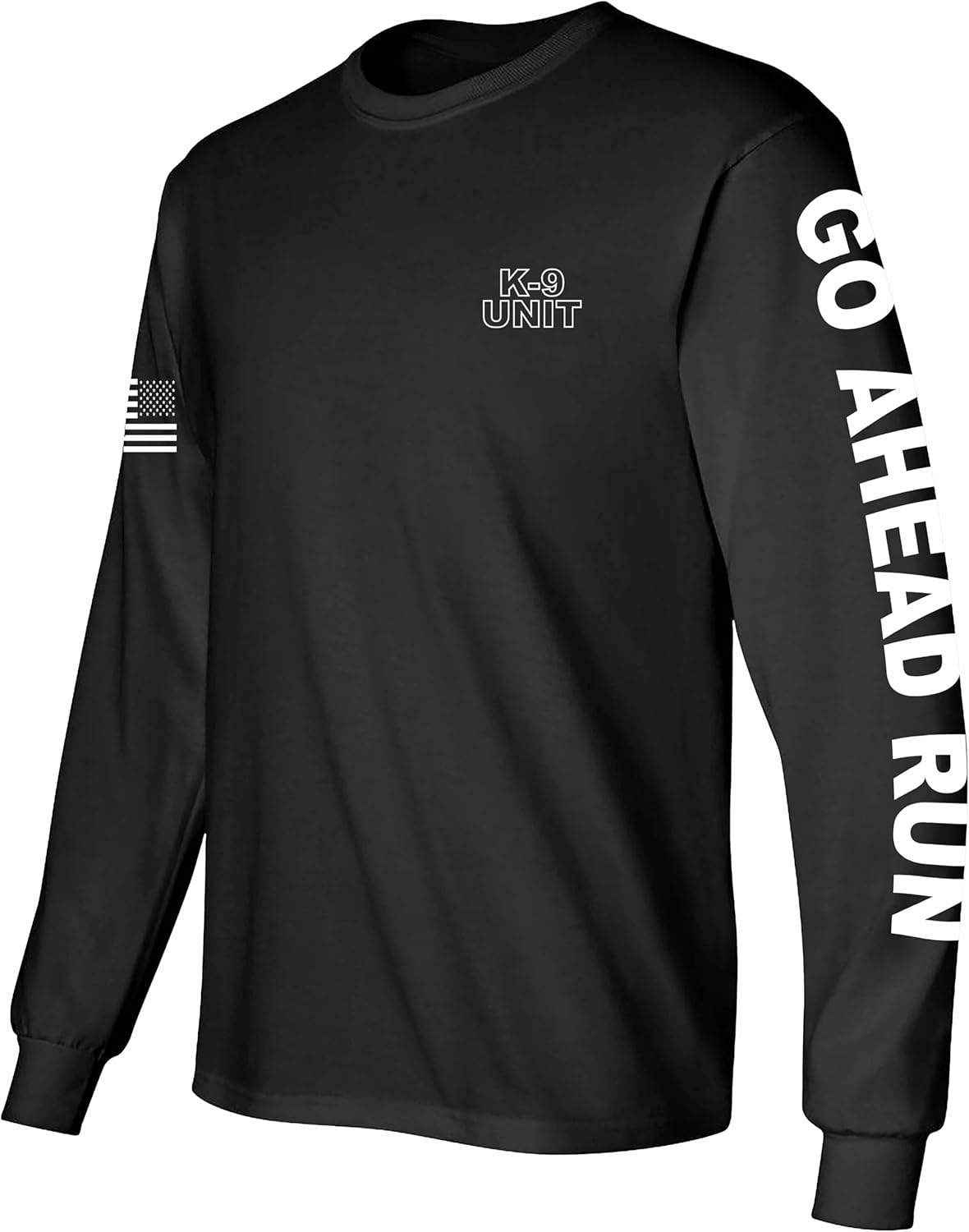 Amazon.com: K9 Unit Police Logo Sleeve Graphic Go Ahead Run Long Sleeve ...