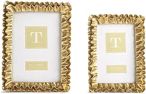 Amazon.com - Two's Company Gold Ruffles Frames Includes 2 Sizes, Set of 2