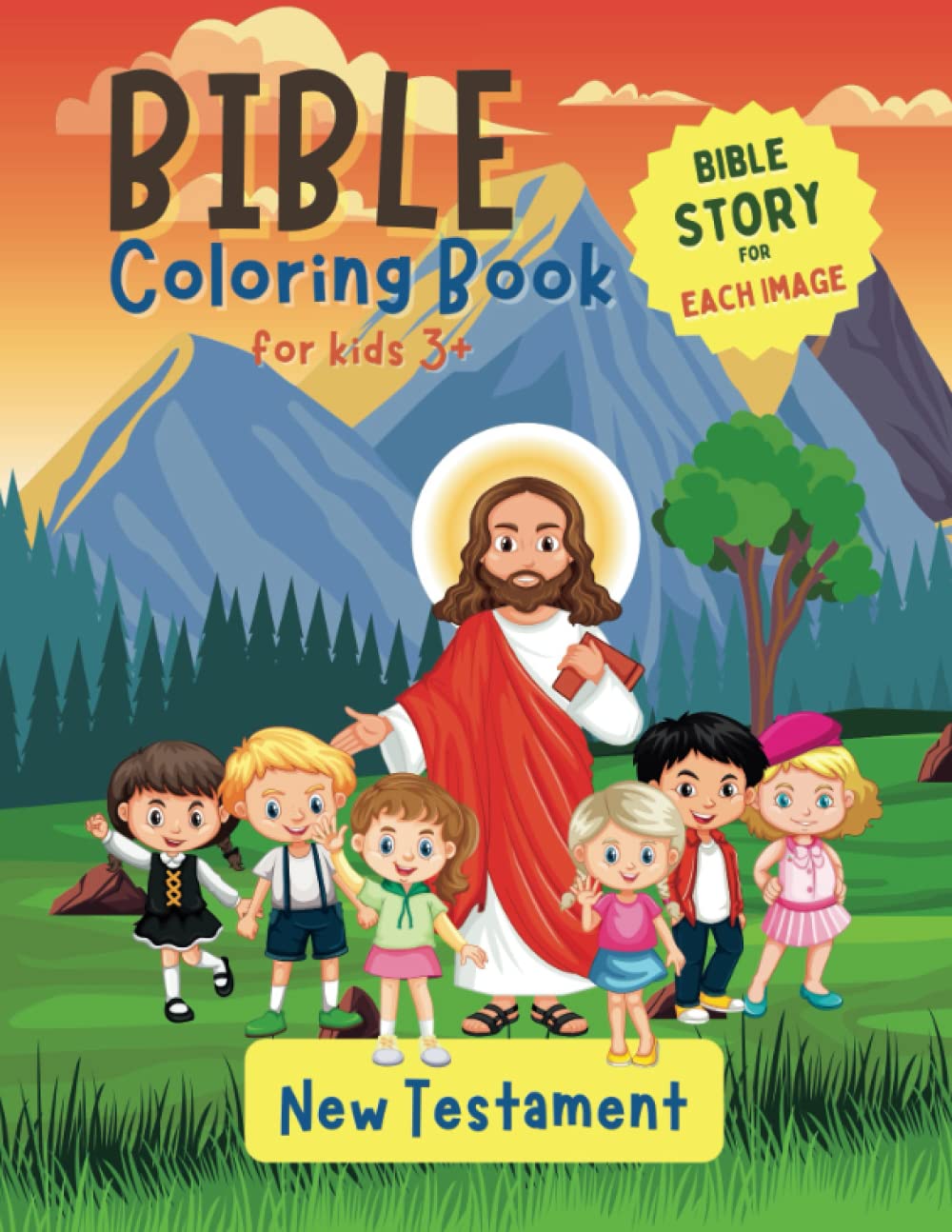 Bible Coloring Book for Kids 3+ | New Testament: Christian Coloring ...