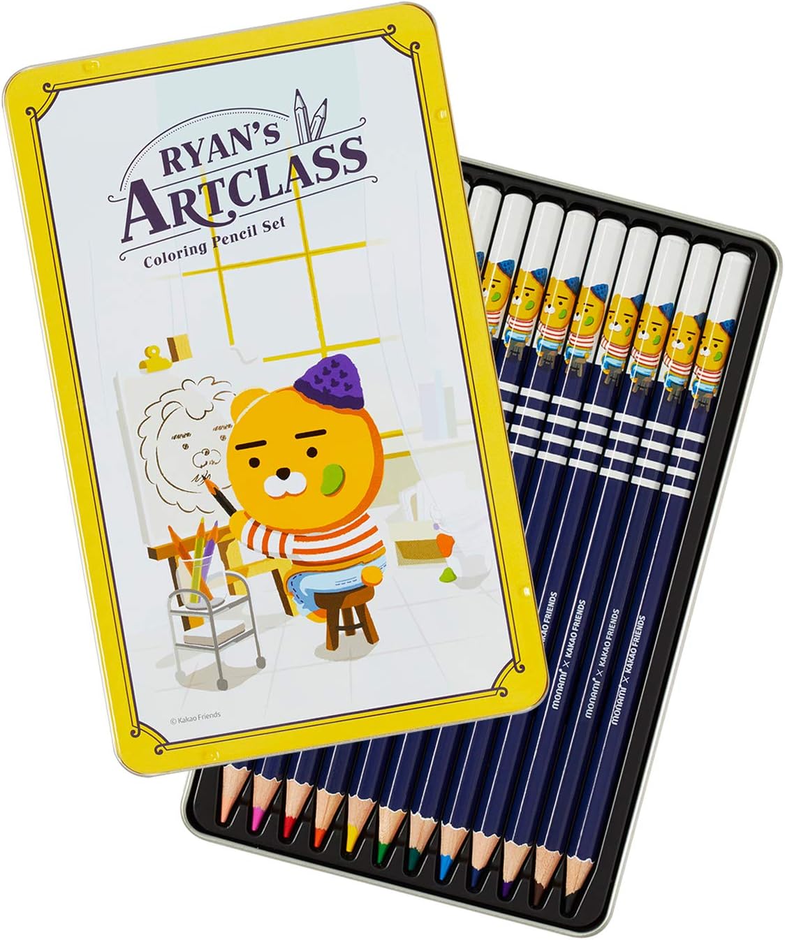 Amazon.com : KAKAO FRIENDS Official- Ryan's Art Class Colored Pencils ...