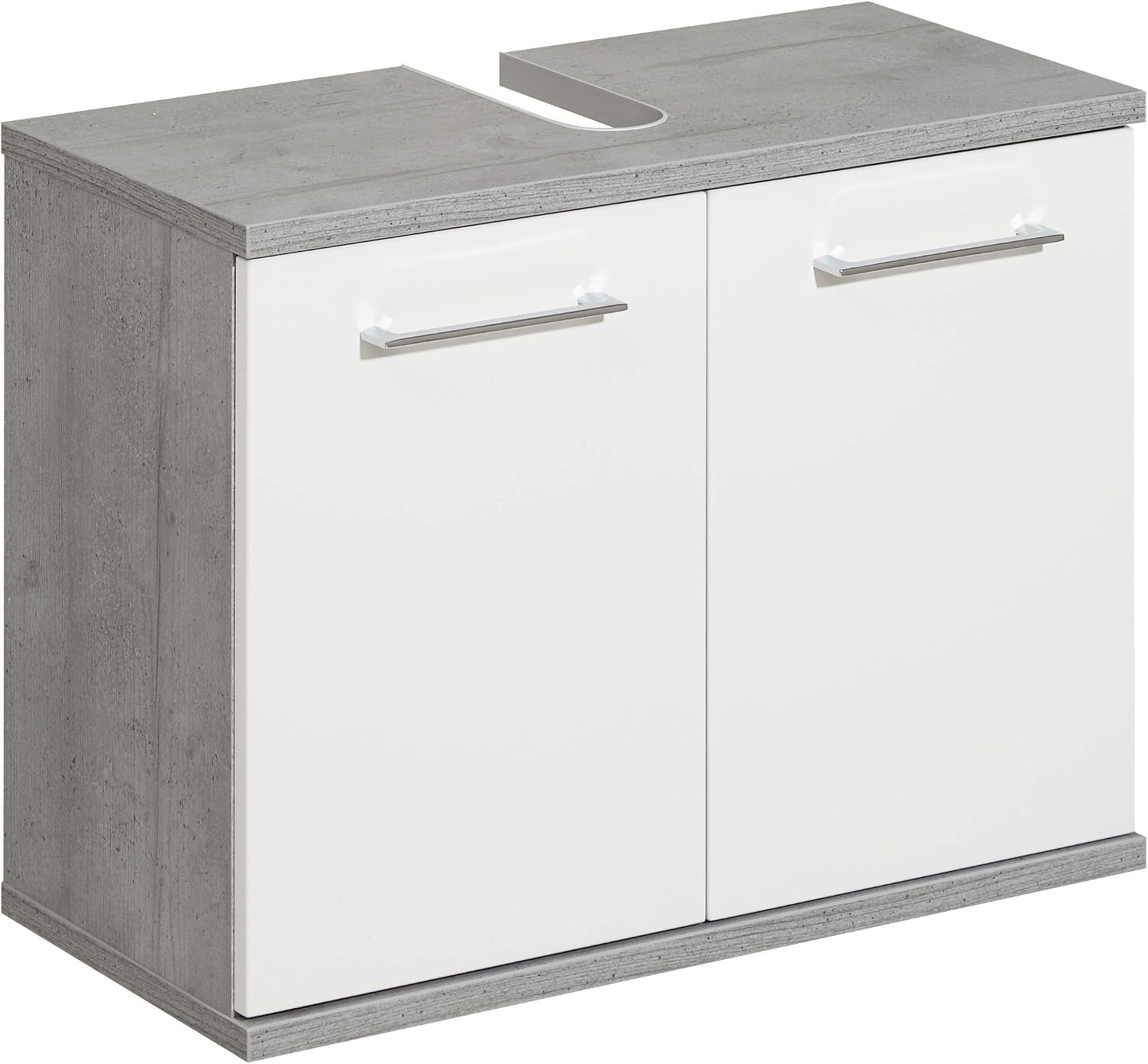 PELIPAL Under Sink Cabinet, Wood Effect, Concrete Look, 33 x 70 x 53 cm ...