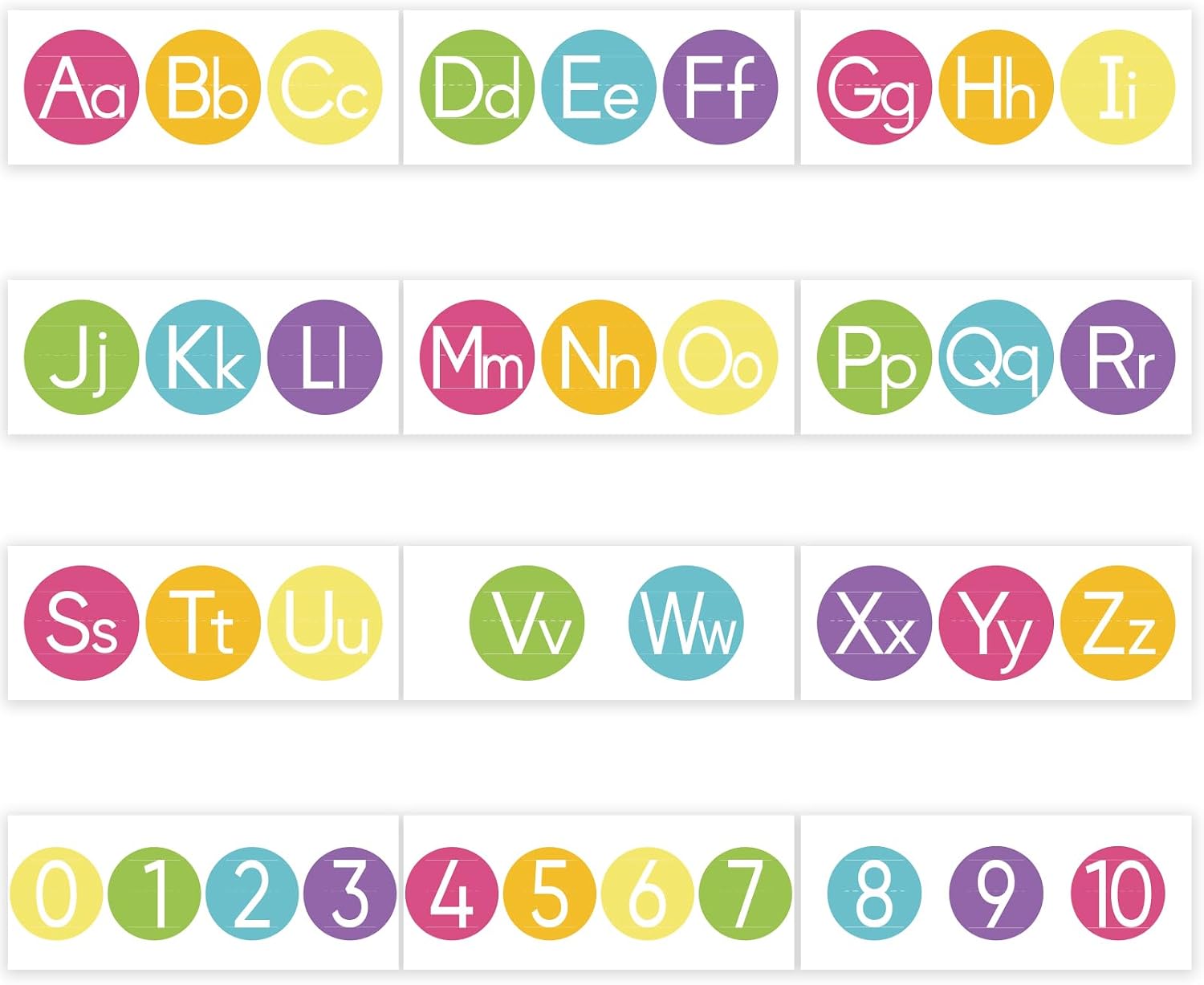 Amazon.com: 12 Pieces Alphabet Line for Classroom Wall Colorful ...