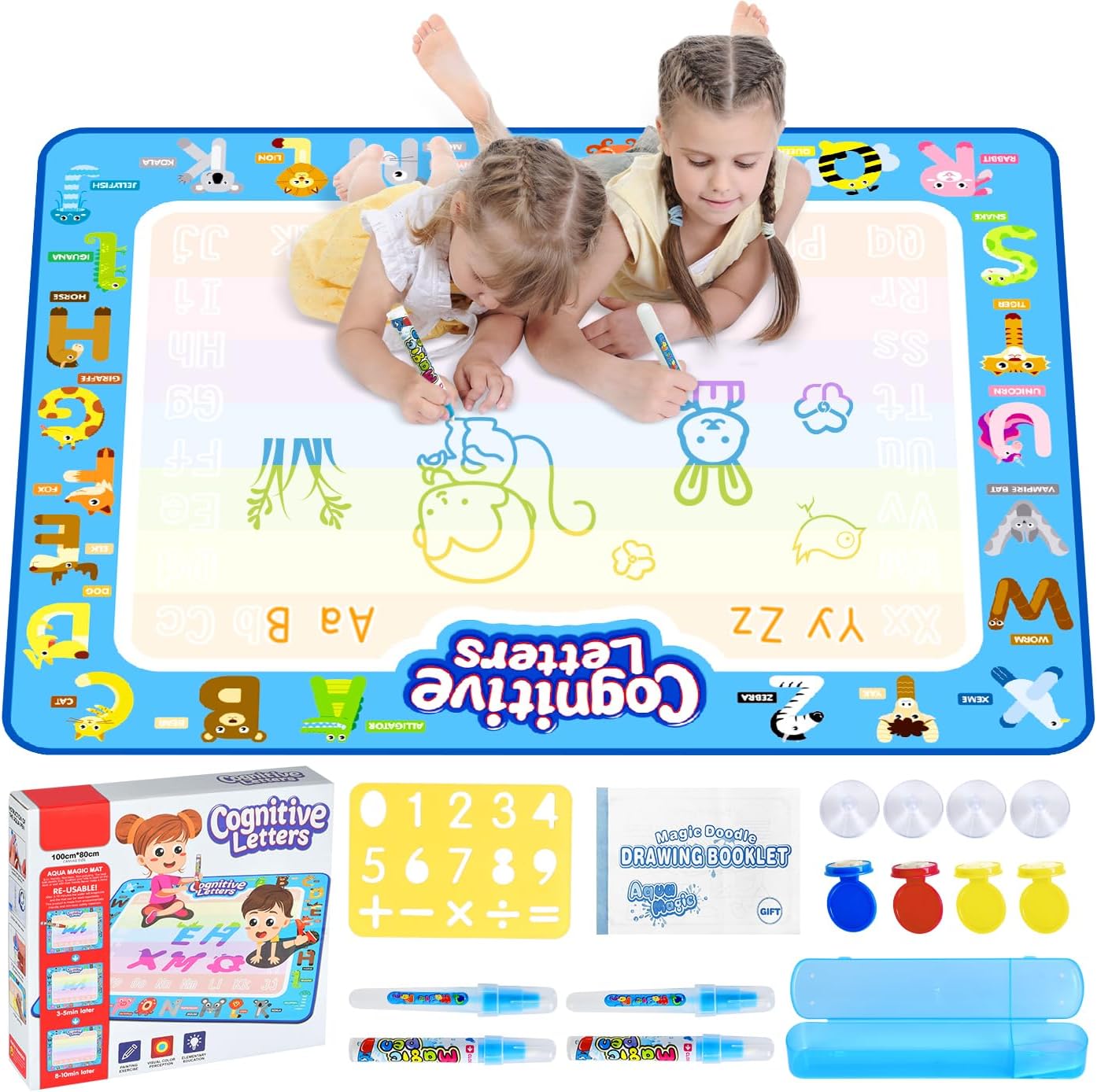 Water Doodle Mat, 40x32 Inches Water Drawing Mat Water Coloring Mat ...