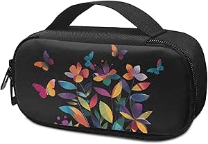 Amazon.com: Puganiruo Flower Butterfly Diabetic Supplies Travel Case ...