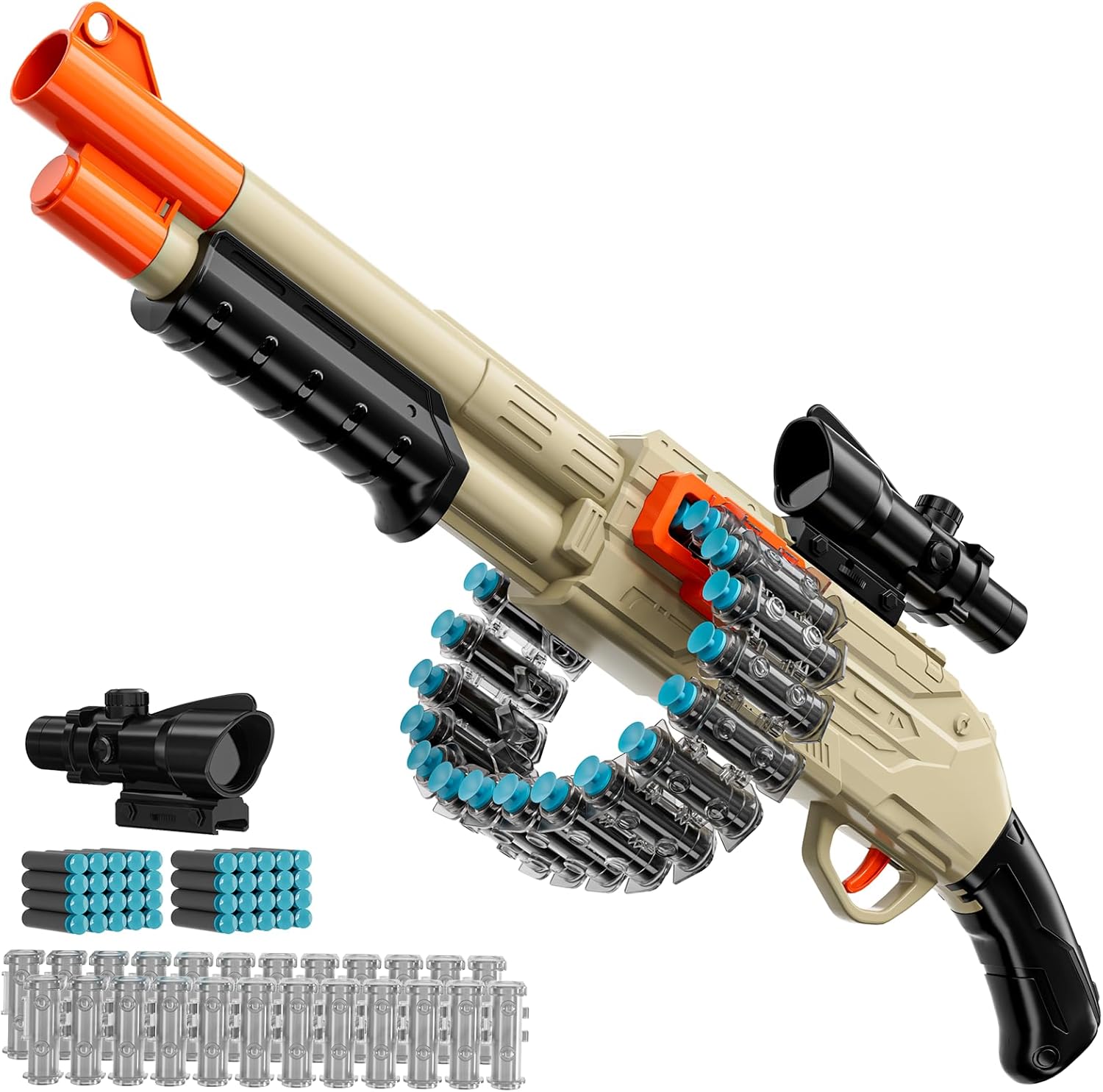 Realistic Toy Foam Blaster Shotgun with Scope, Soft Bullet Toy Gun for ...
