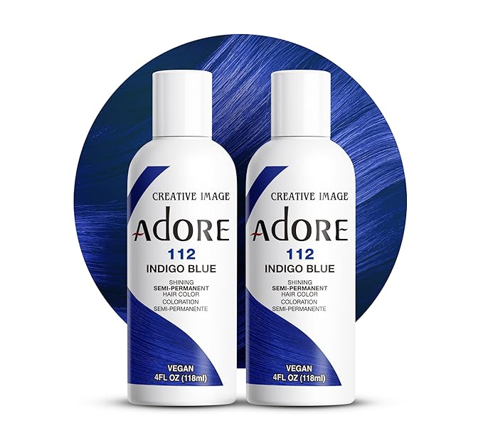 Amazon.com : Adore Semi Permanent Hair Color (112 Indigo Blue) (2 Pack ...
