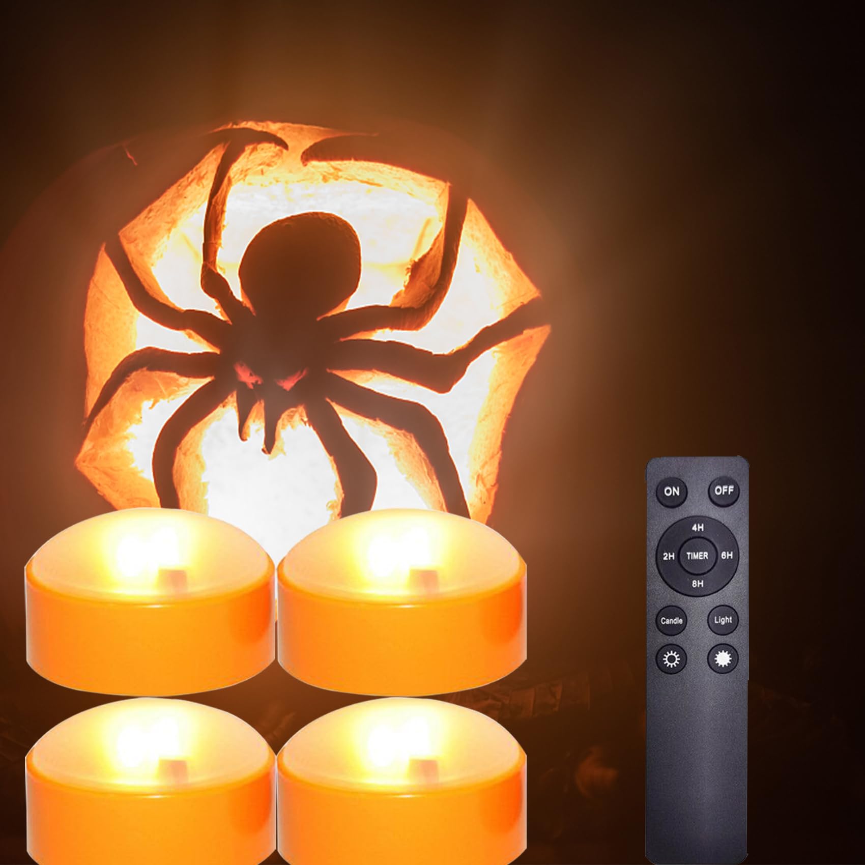 Amazon.com: 4 Pack Halloween Pumpkin Lanterns Battery Operated LED ...