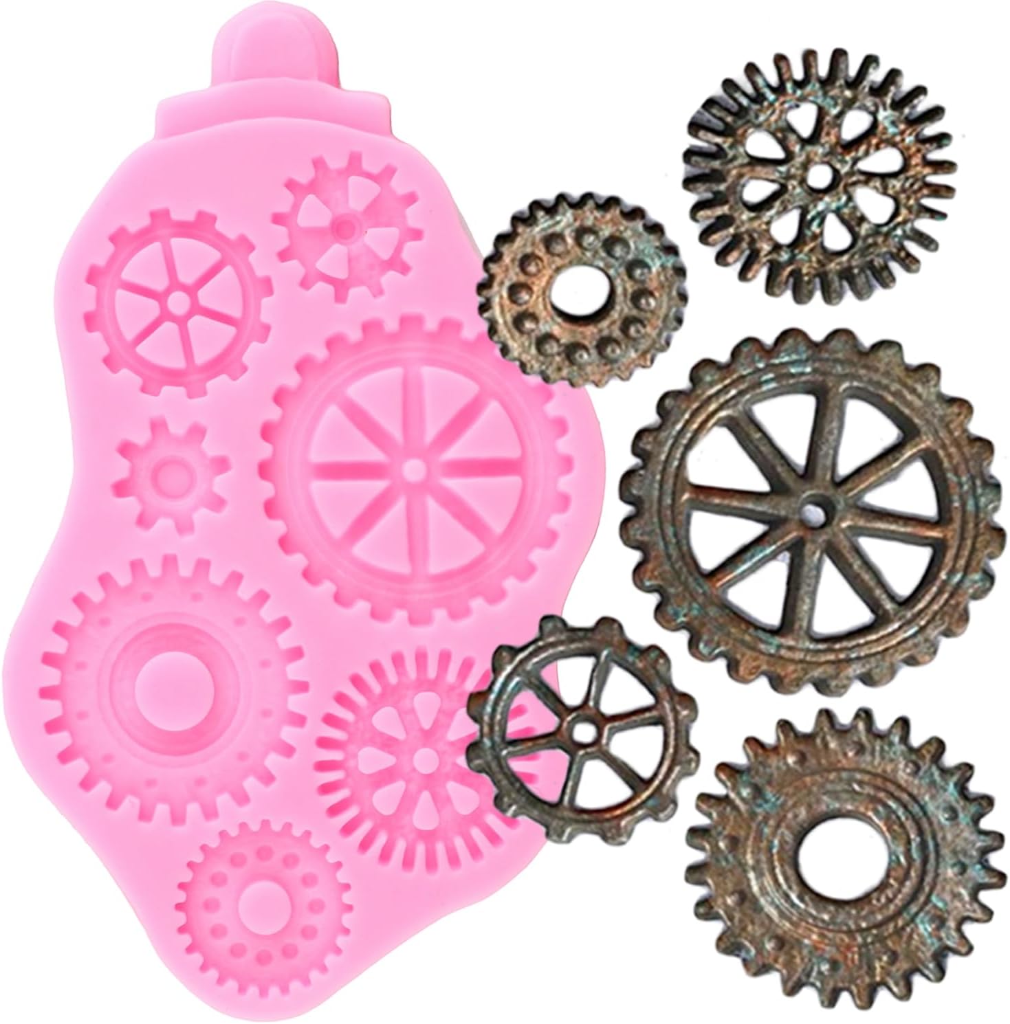 Amazon.com: XMOLDNMS Steampunk Gear Fondant Mold For Cake Decorating ...