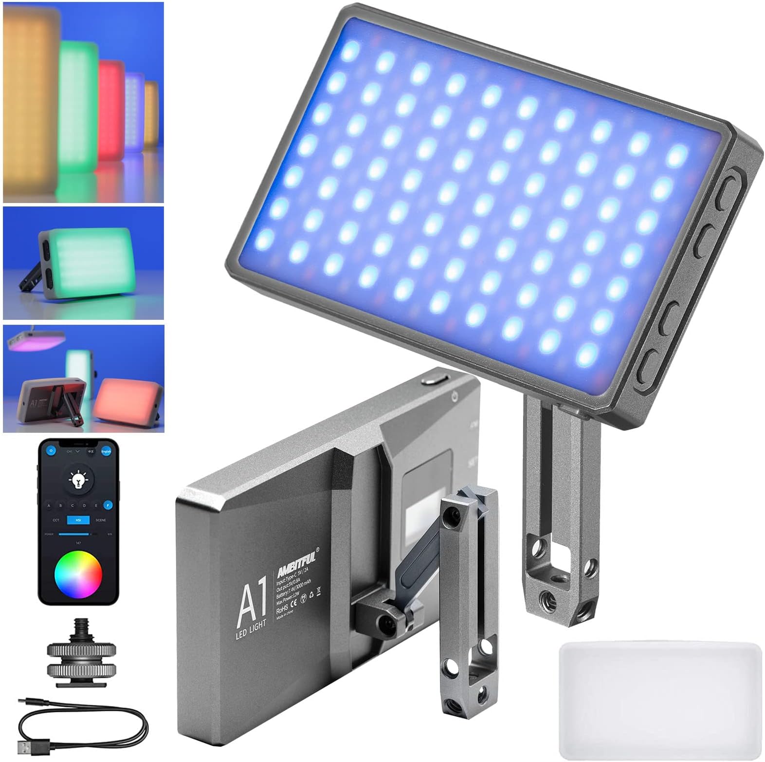 Amazon.com : DigiPower #GoViral RGB Multi-Mode LED Light, 24 Brightness ...