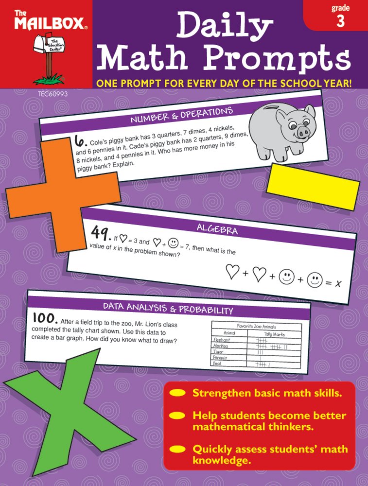 Daily Math Prompts (Gr. 3): The Mailbox Books Staff: 9781562346485 ...