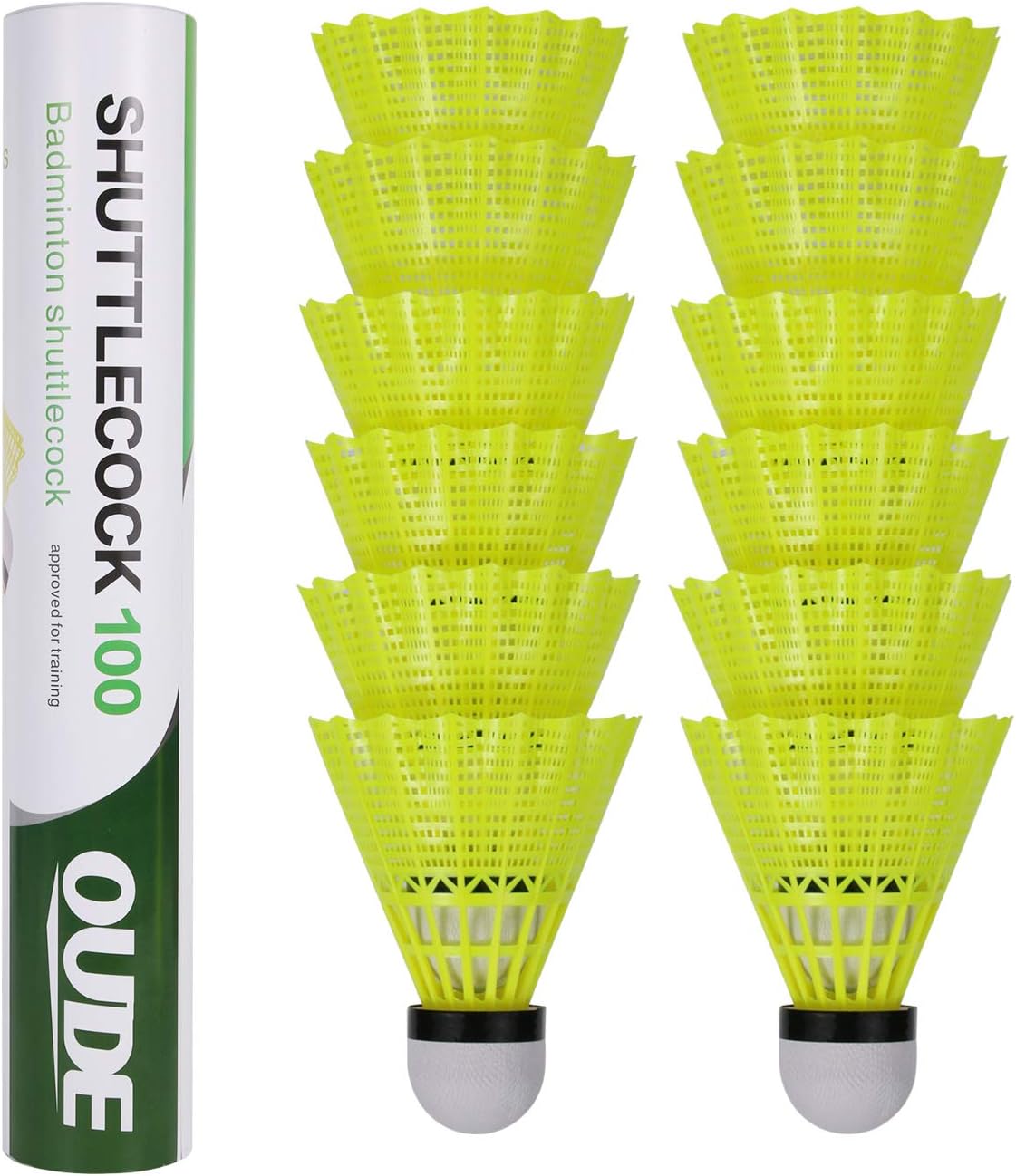 SPPHONEIX 12-Pack Nylon White Badminton Shuttlecocks with High ...