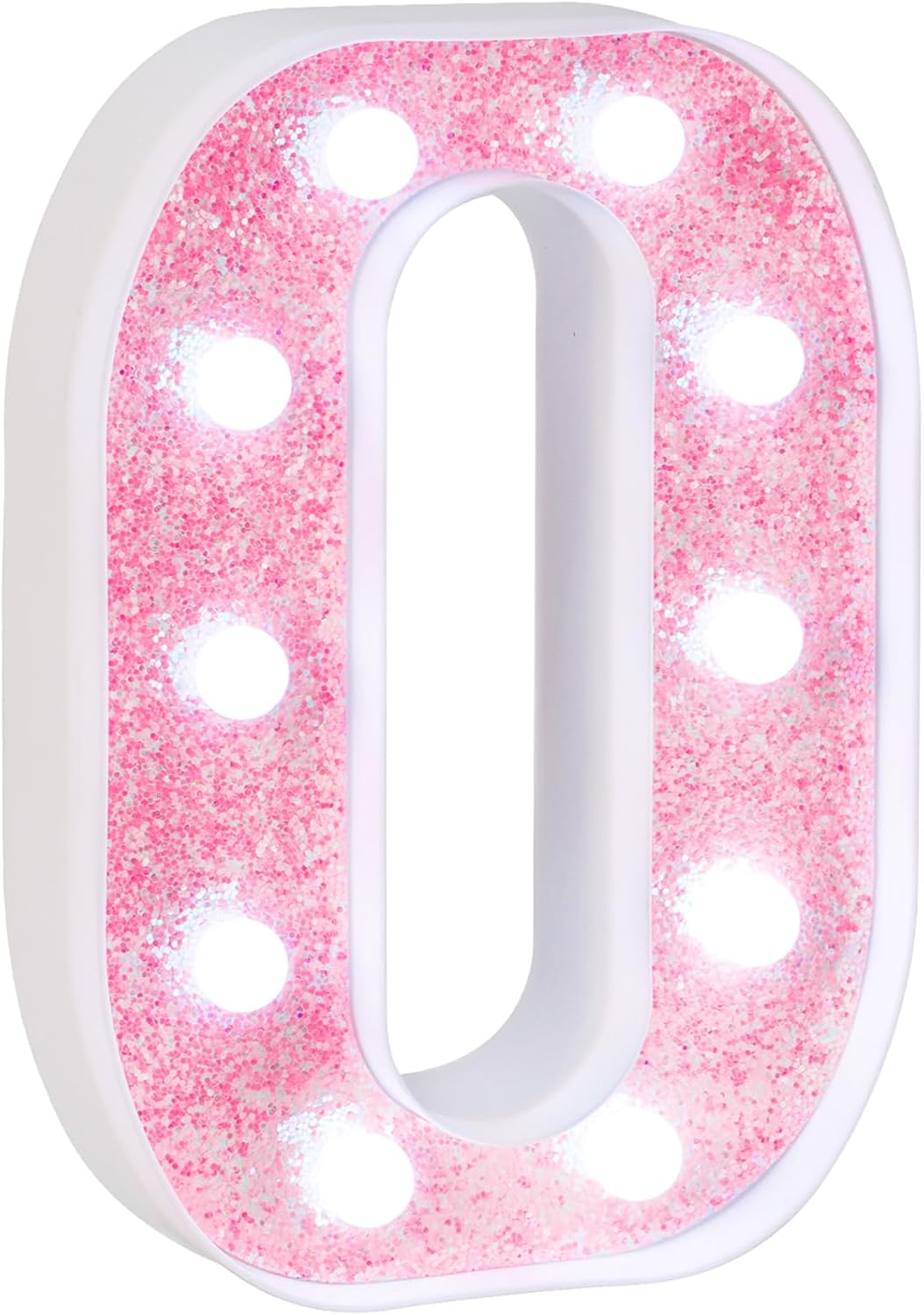 EUFONY Pink Glitter Marquee Light Up Letters, Battery Operated LED ...