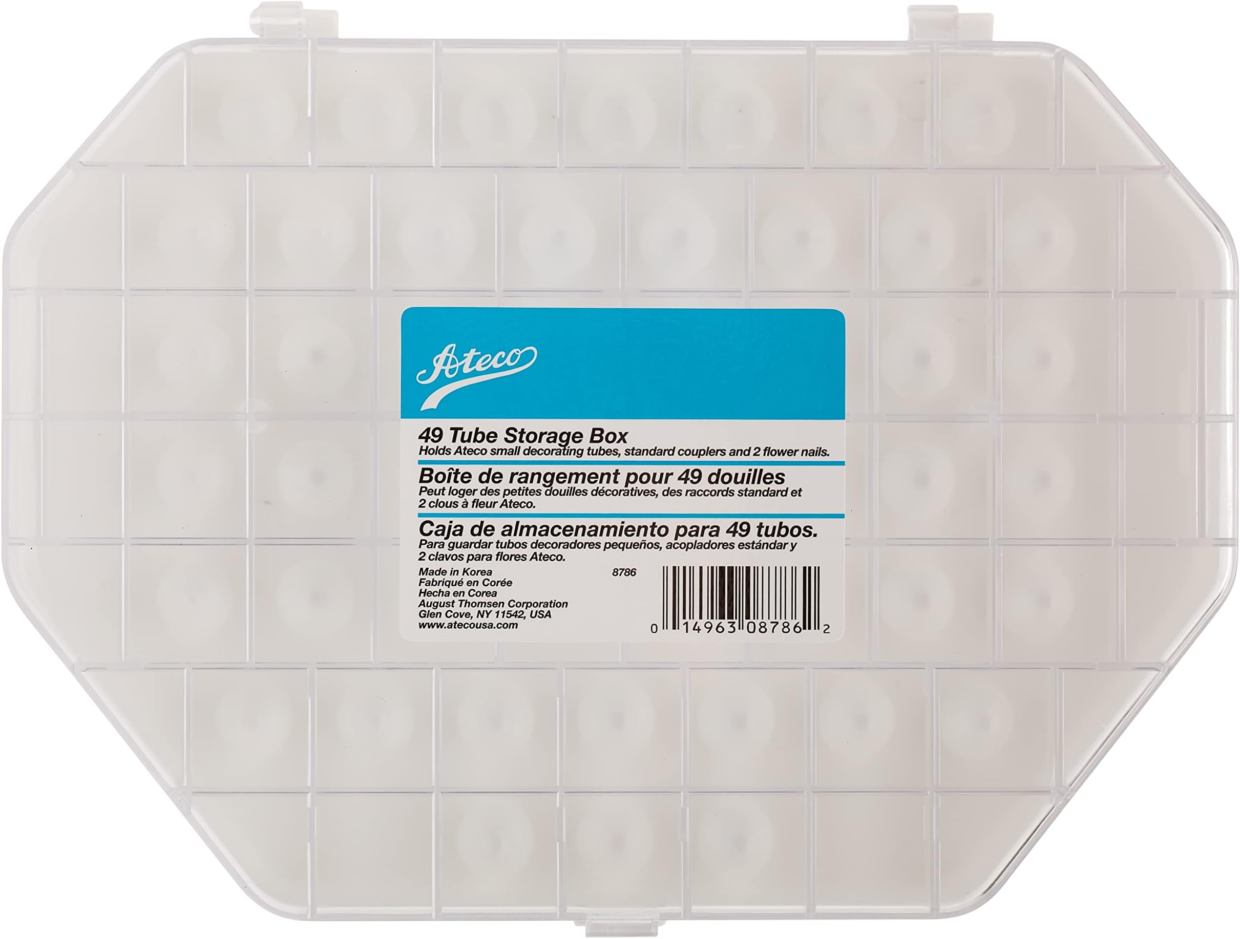 Amazon.com: Ateco Tube Storage Box, 49-Compartments for Small & Medium ...