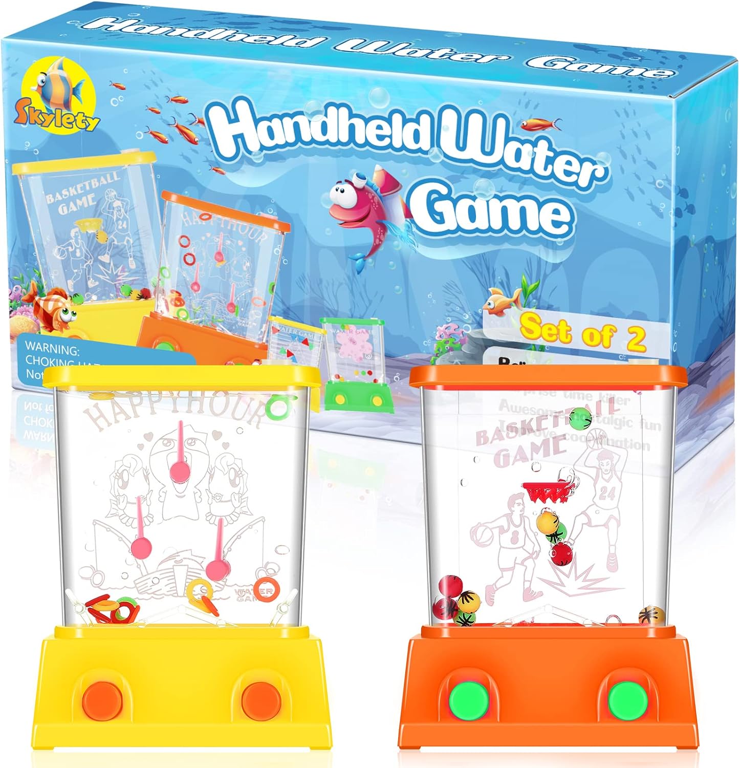 2 Pieces Handheld Water Game Arcade Water Ring Water Tables in a Gift ...