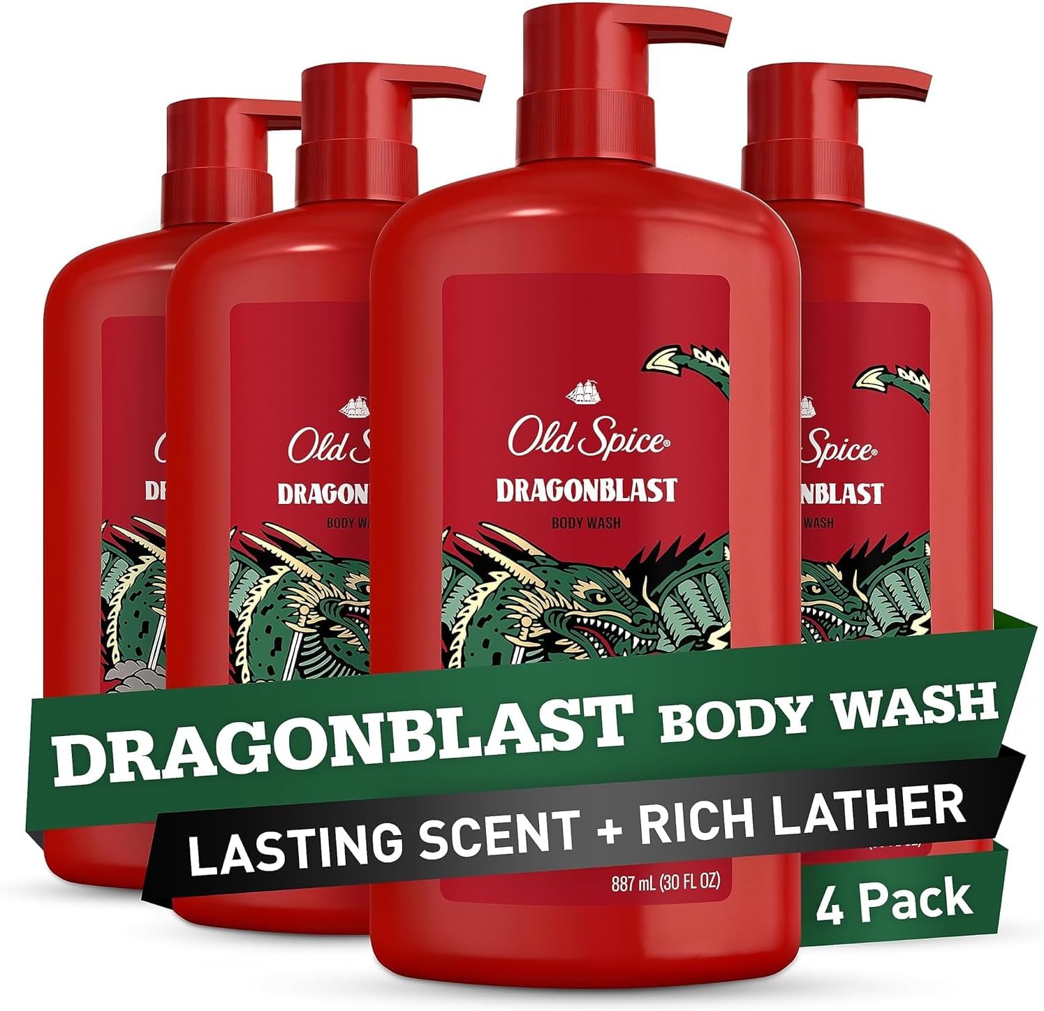 Amazon.com : Old Spice Body Wash for Men, Dragonblast Scent, Long ...
