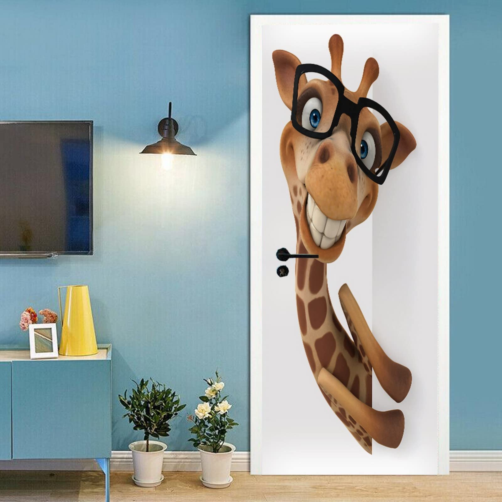 Amazon.com: A.Monamour 3D Door Stickers for Interior Doors Fun Cartoon ...