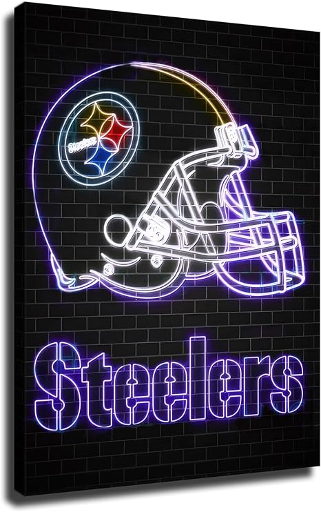Amazon.com: Pittsburgh City Steelers Poster American Football Sports ...